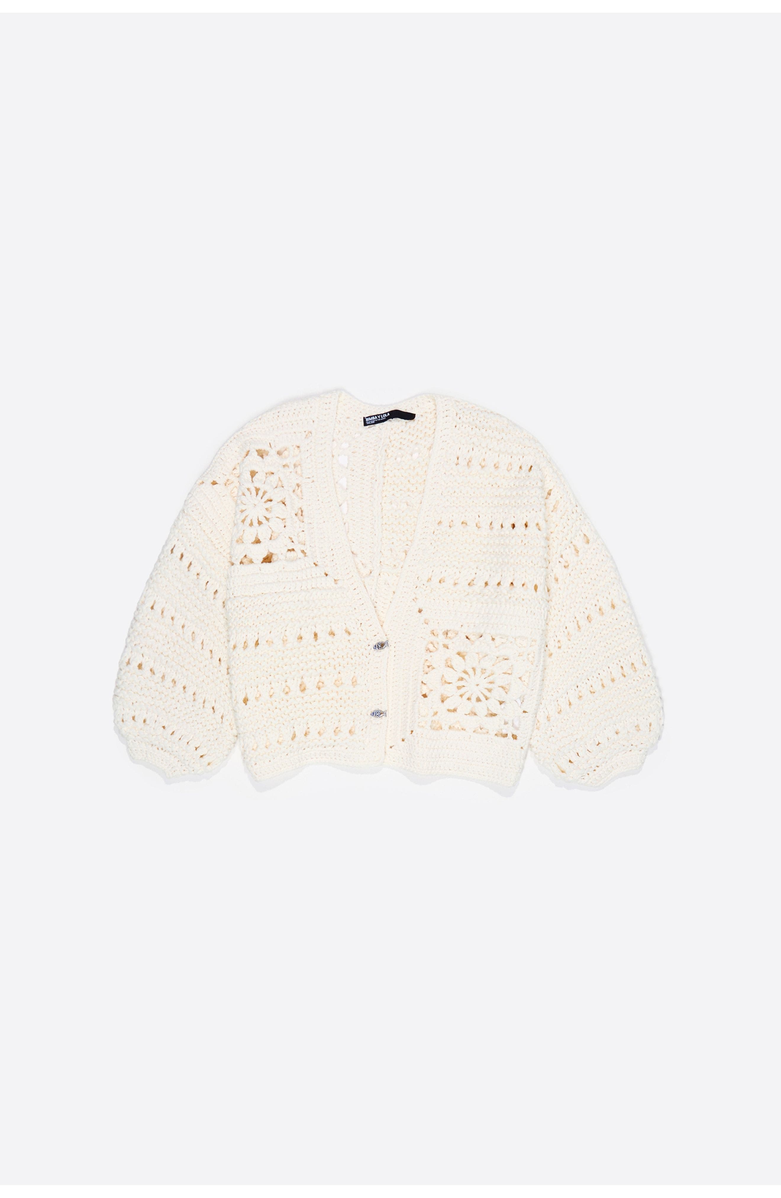 Bimba y Lola Crochet Balloon-Fit Cardigan | Nordstrom