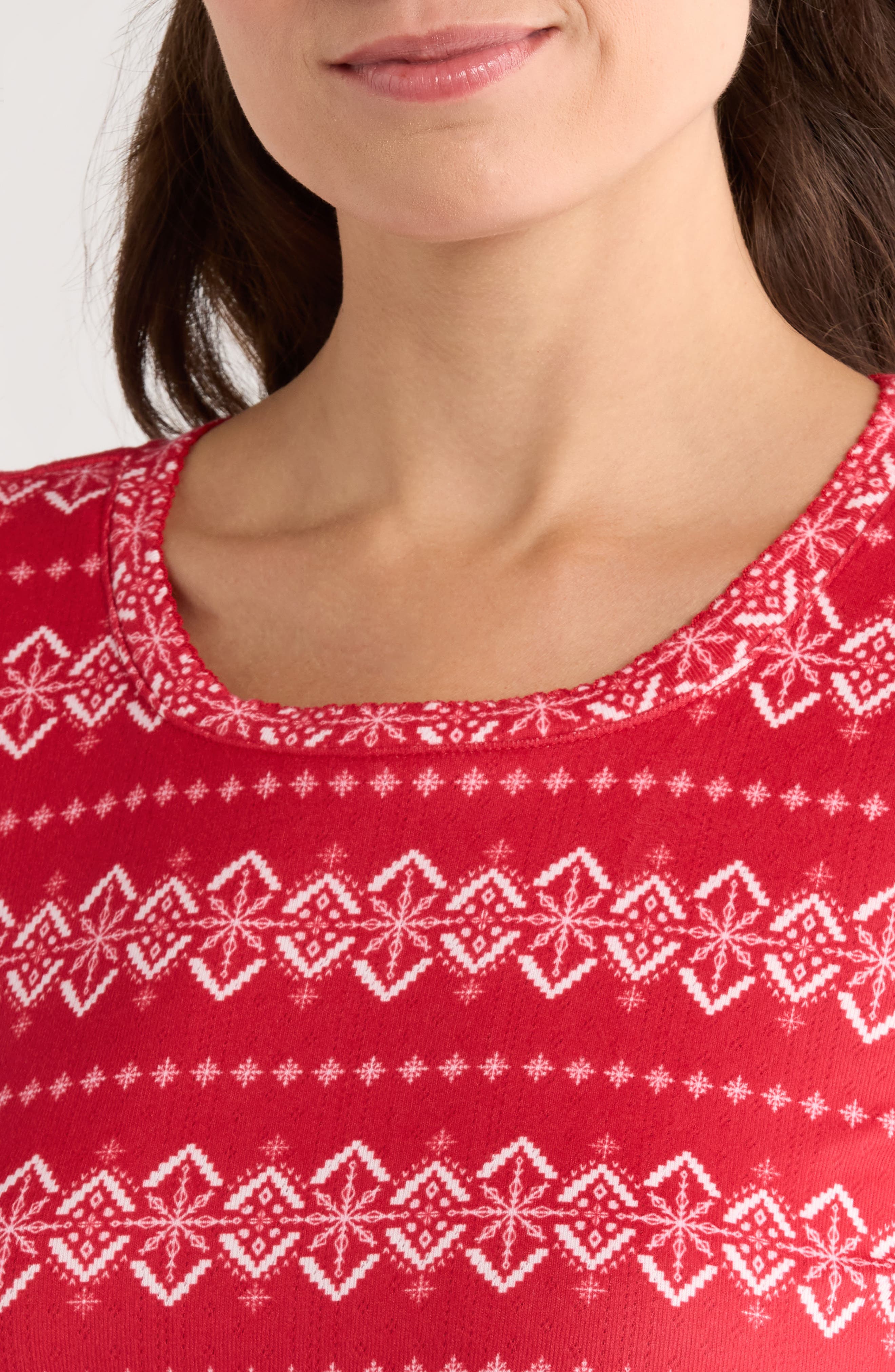 PJ Salvage Crazy for the Holidays Brushed Pointelle Pajama Top | Nordstrom