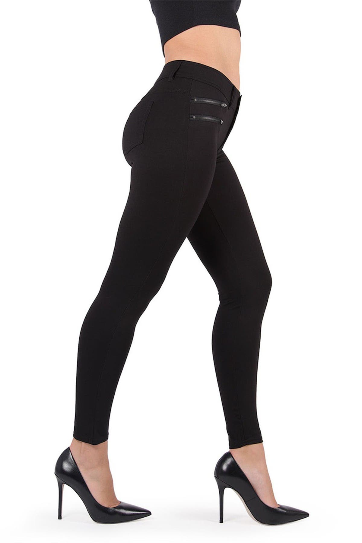 MeMoi Diagonal Zip Leggings | Nordstromrack
