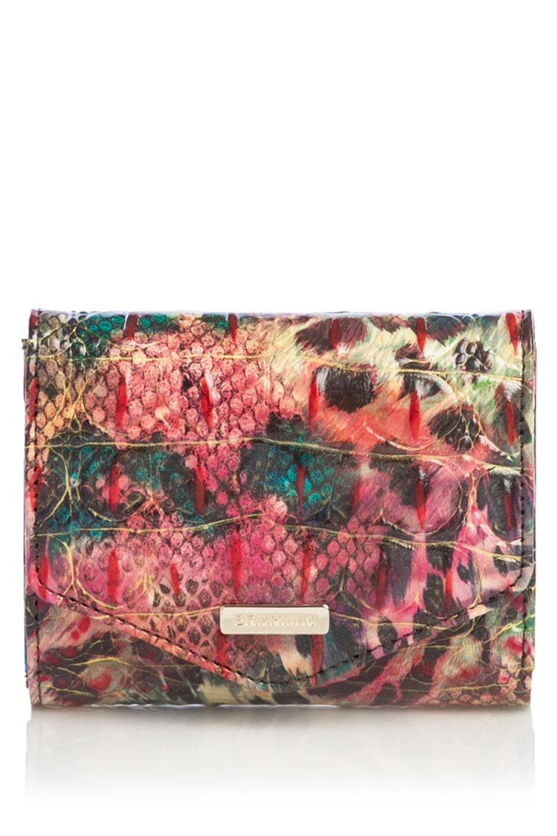 Brahmin Small Veronica Animal Print Croc Embossed Leather Wallet (Women ...