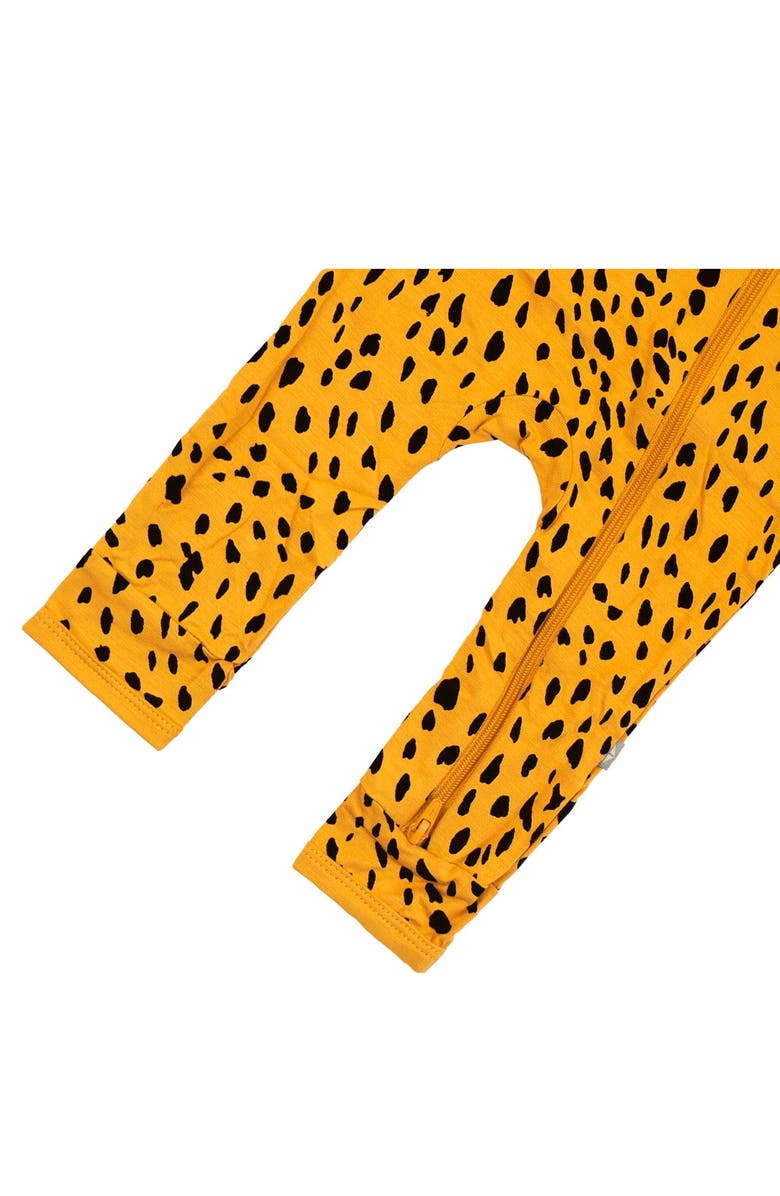 Kyte BABY Marigold Cheetah Zip-Up Romper | Nordstromrack