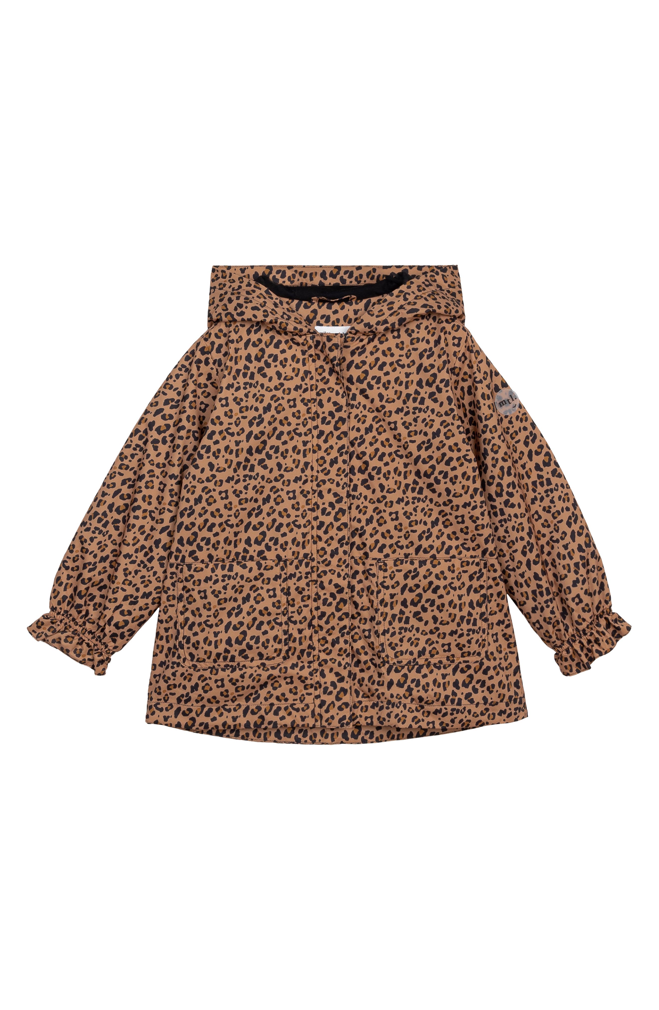MILES THE LABEL Kids' Leopard Print Hooded Windbreaker Jacket ...