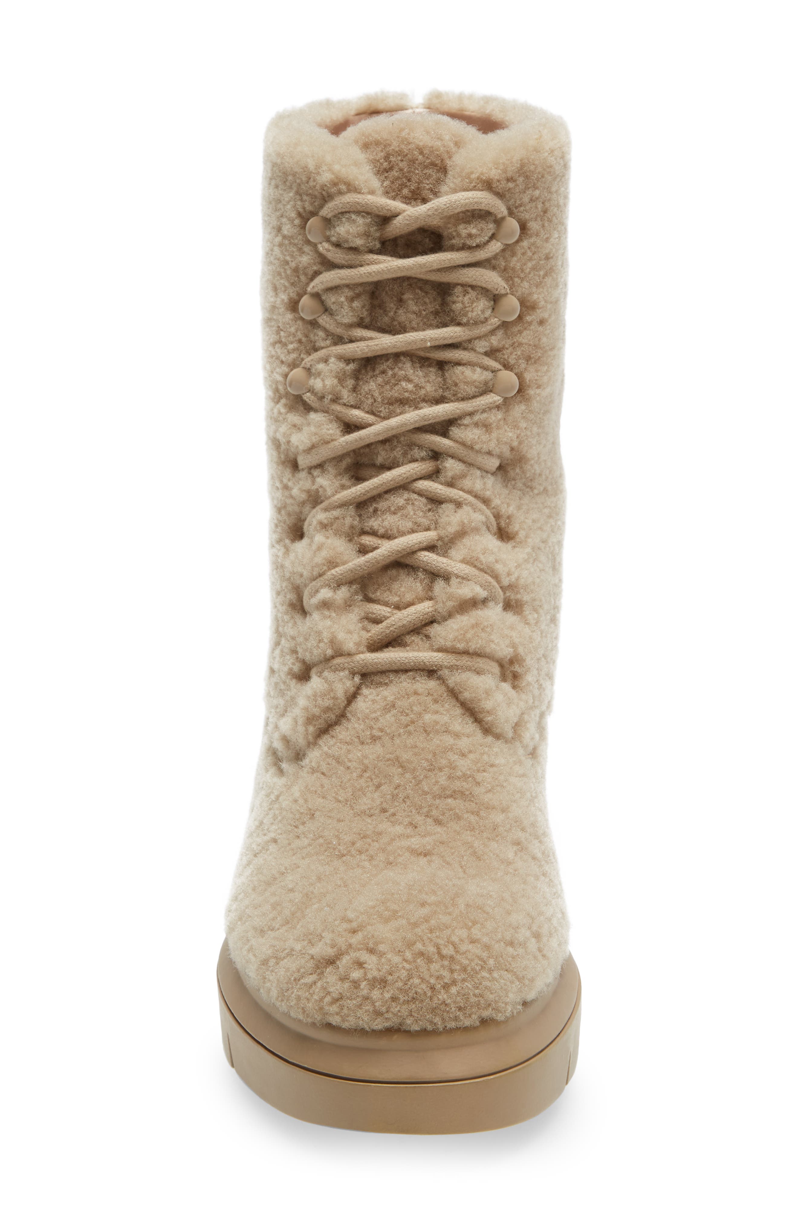 Stuart Weitzman Nisha Chill Genuine Shearling Combat Boot (Women ...