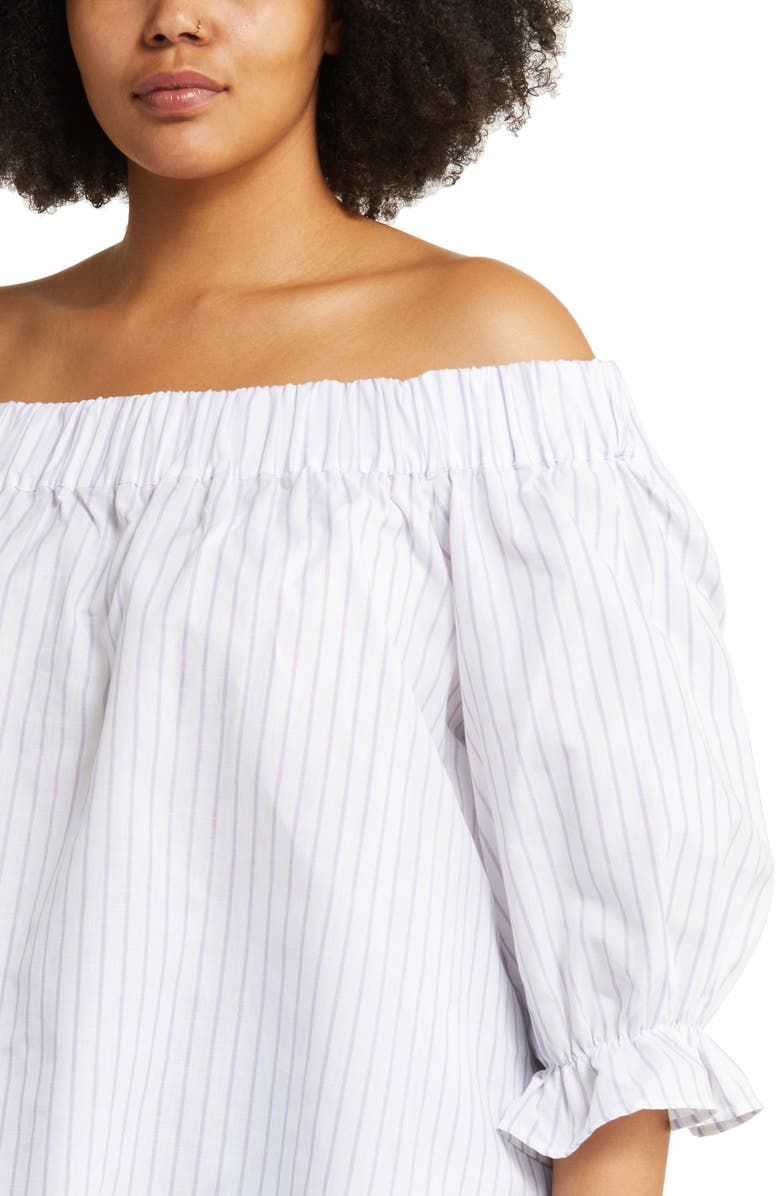 HARSHMAN Gruner Off the Shoulder Cotton & Linen Top | Nordstrom