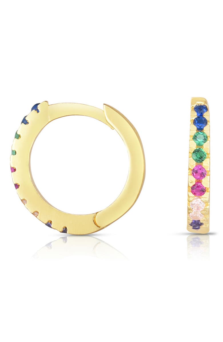 SPHERA MILANO Rainbow CZ Hoop Earrings | Nordstromrack