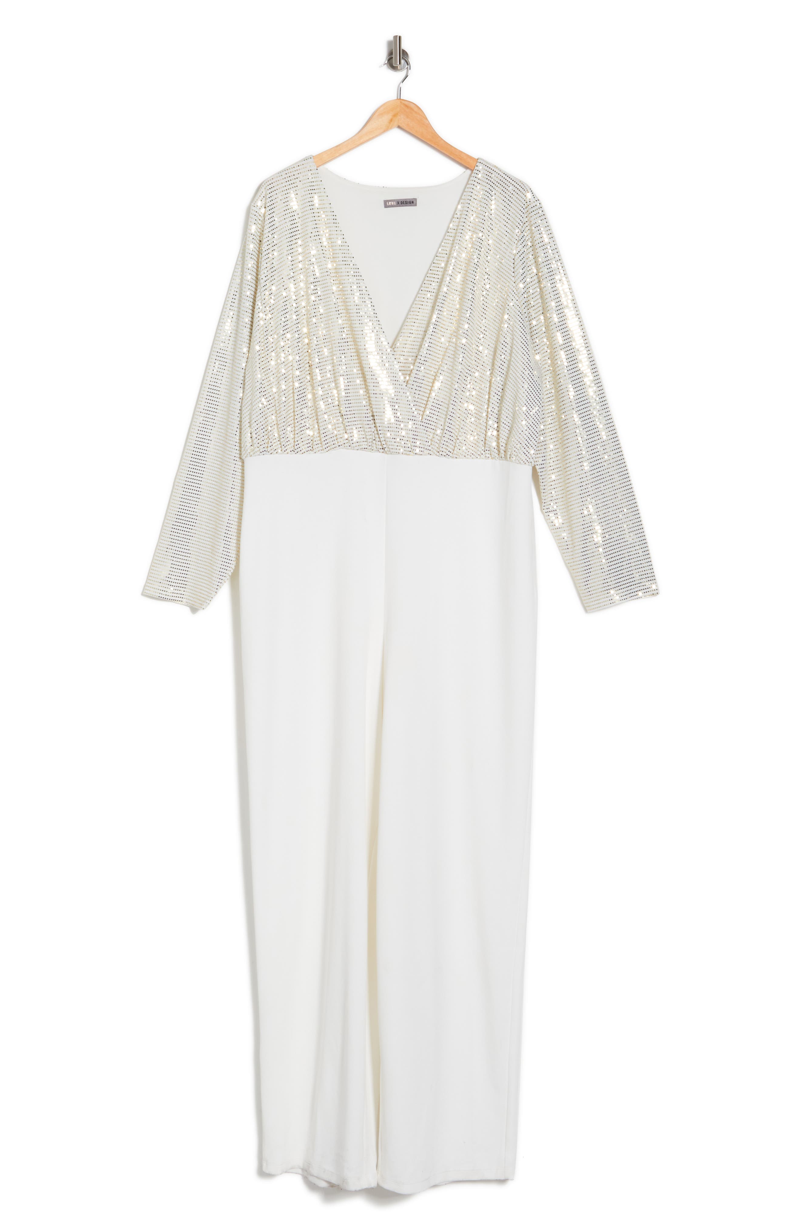 BY DESIGN Sandra Dico Dot Sequin Long Sleeve Jumpsuit | Nordstromrack