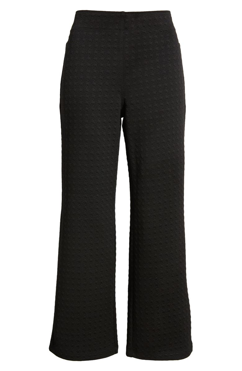 Hue Textured Crop Flare Ponte Knit Pants | Nordstrom