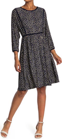 MAX STUDIO Patterned Plisse Dress | Nordstromrack