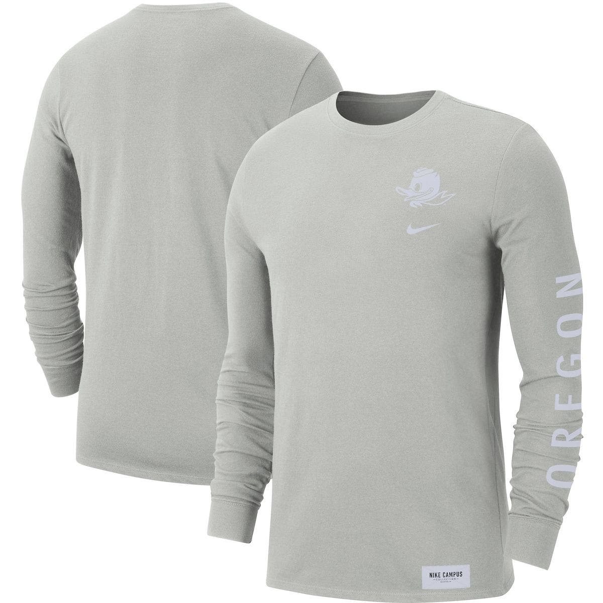 Nike Men's Nike Gray Oregon Ducks 2-Hit Long Sleeve T-Shirt | Nordstrom