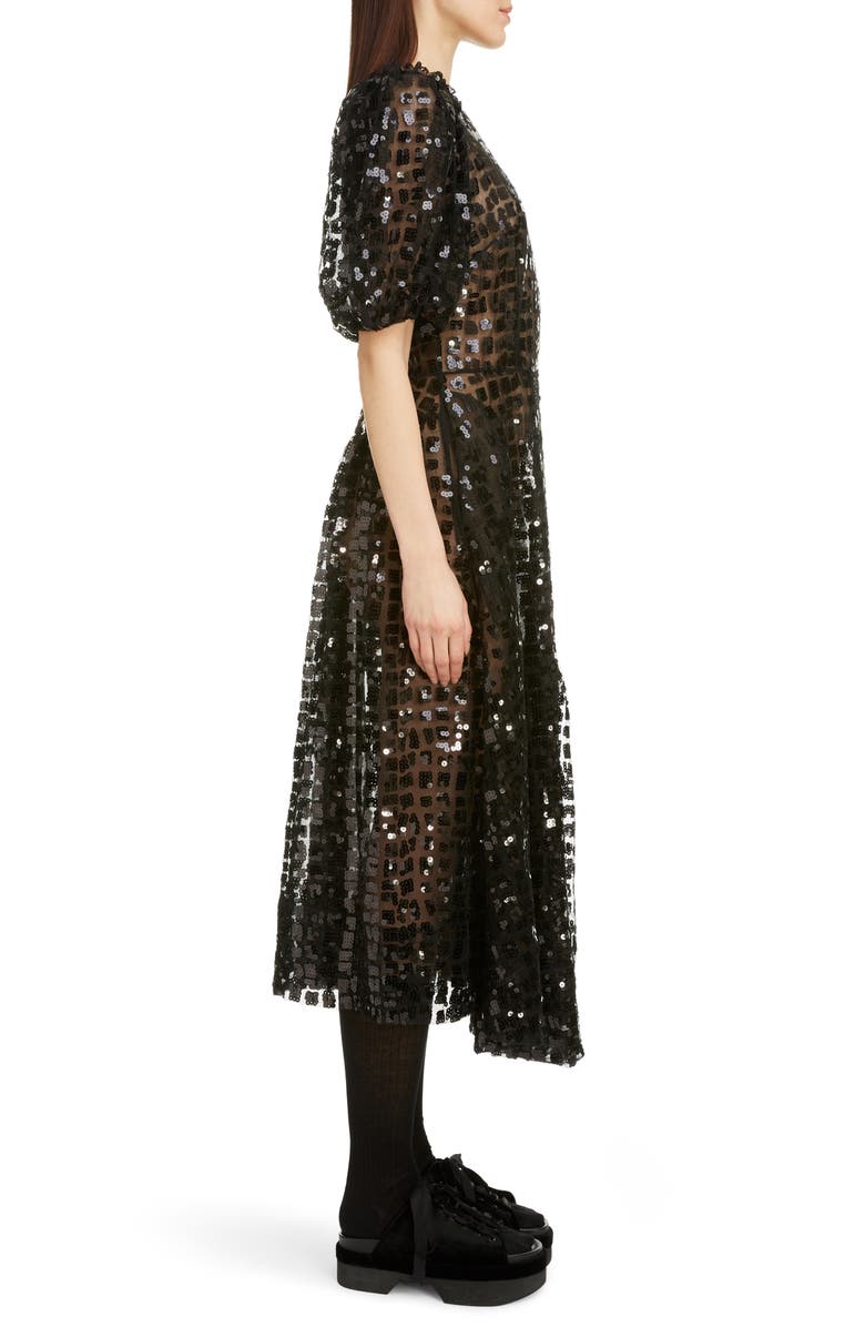 Simone Rocha Sequin Grid Midi Dress | Nordstrom