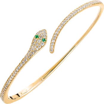 BY ADINA EDEN Diamond Pave Snake Bangle 14K | Nordstrom