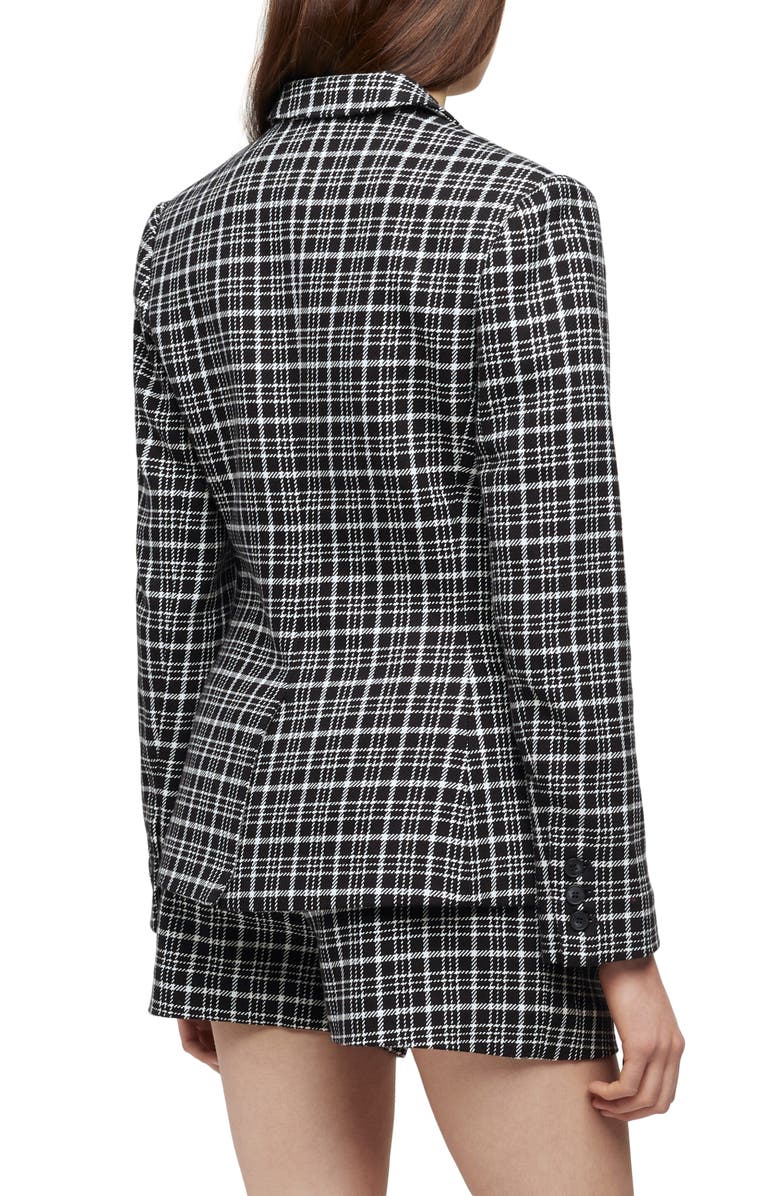 L'AGENCE Diana Plaid Skinny Lapel Blazer | Nordstromrack