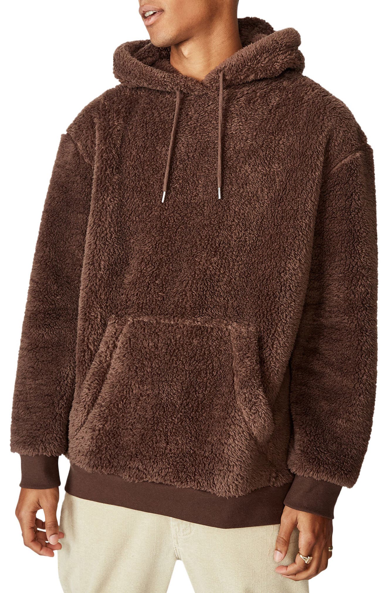 Cotton On Drop Shoulder Teddy Fleece Hoodie | Nordstromrack