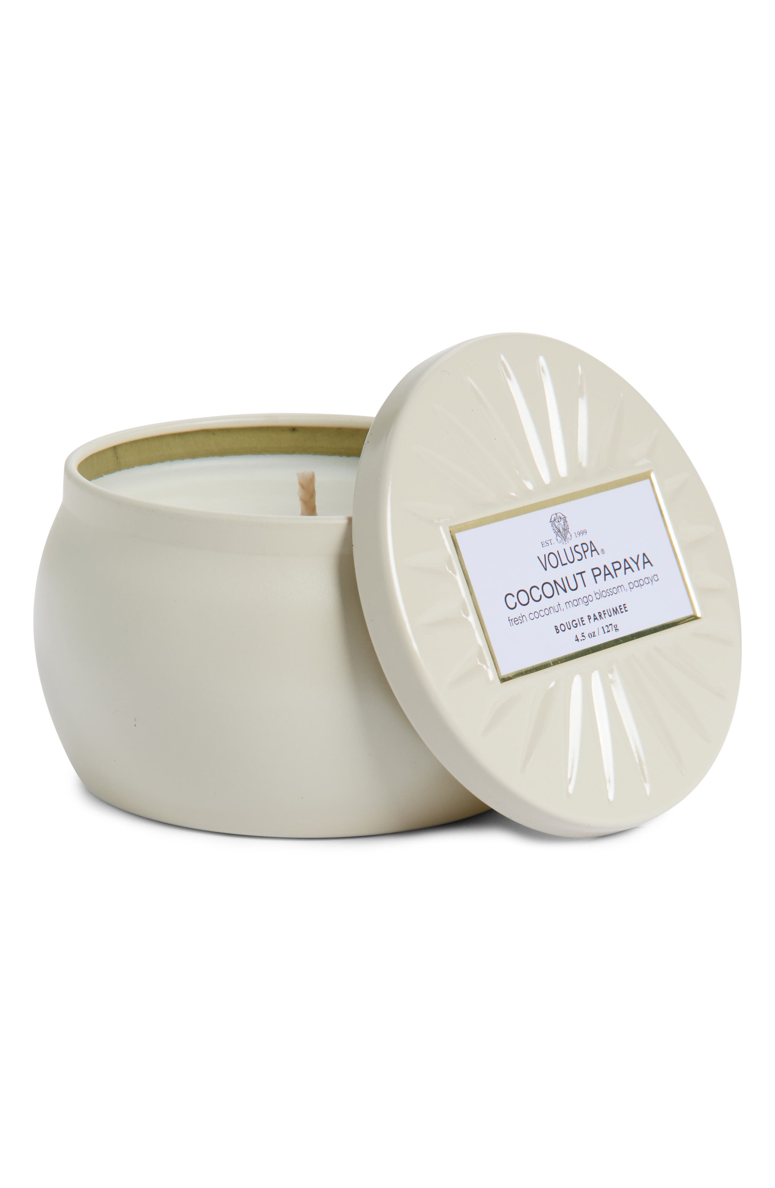 Voluspa Coconut Papaya Mini Tin Candle | Nordstrom
