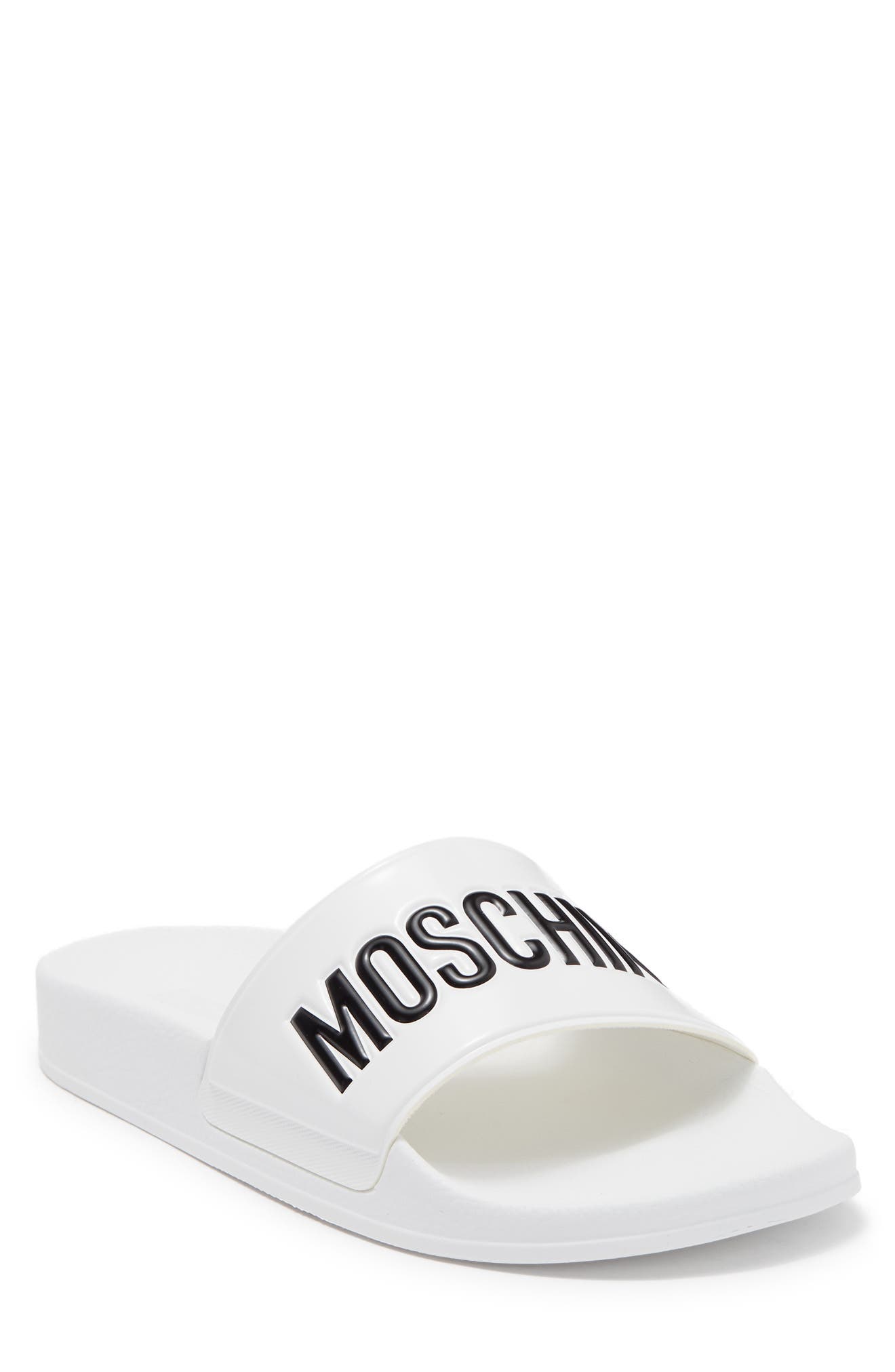 Moschino Brand Logo Flat Sandal (Women) | Nordstromrack