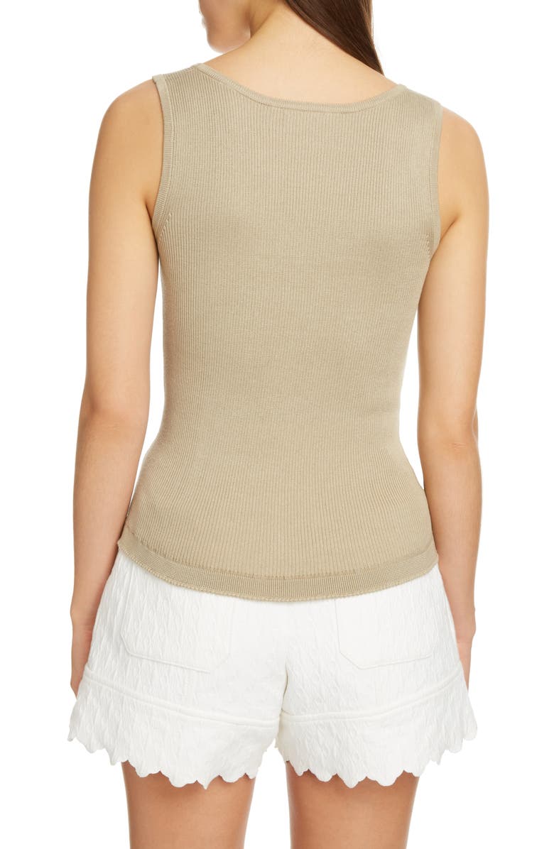Chloé Lace Trim Rib Knit Tank | Nordstromrack