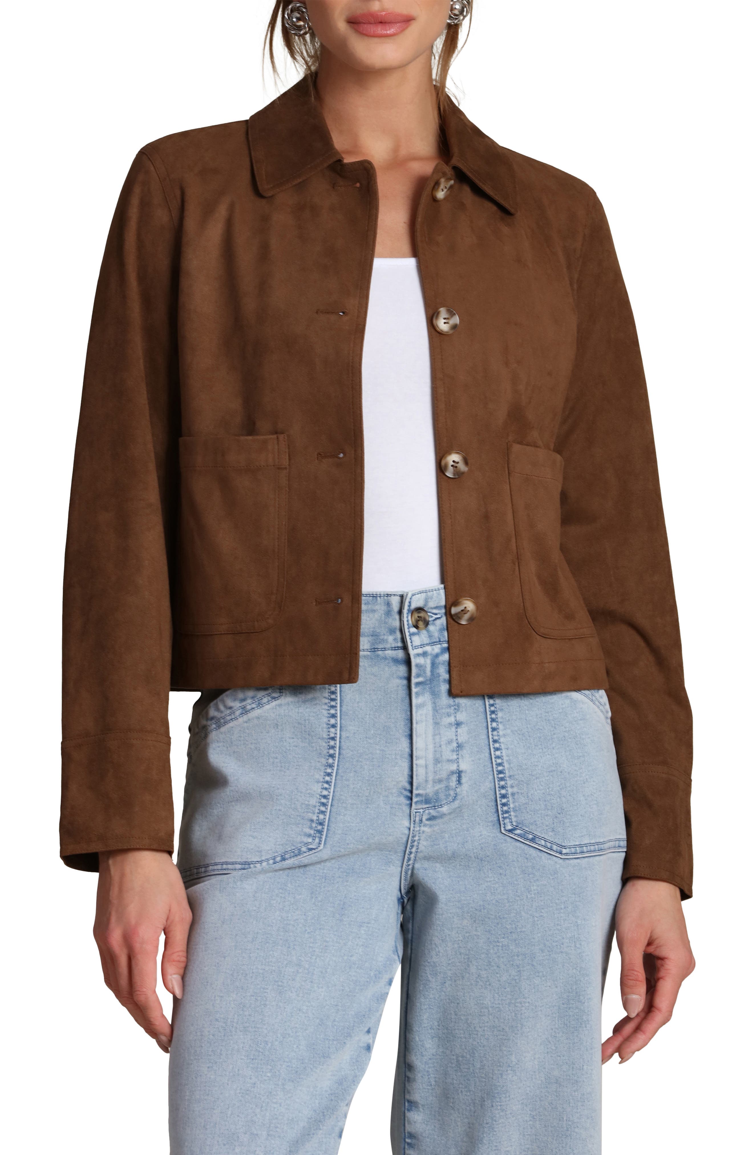 Faux Suede Jacket (Women) | Nordstrom