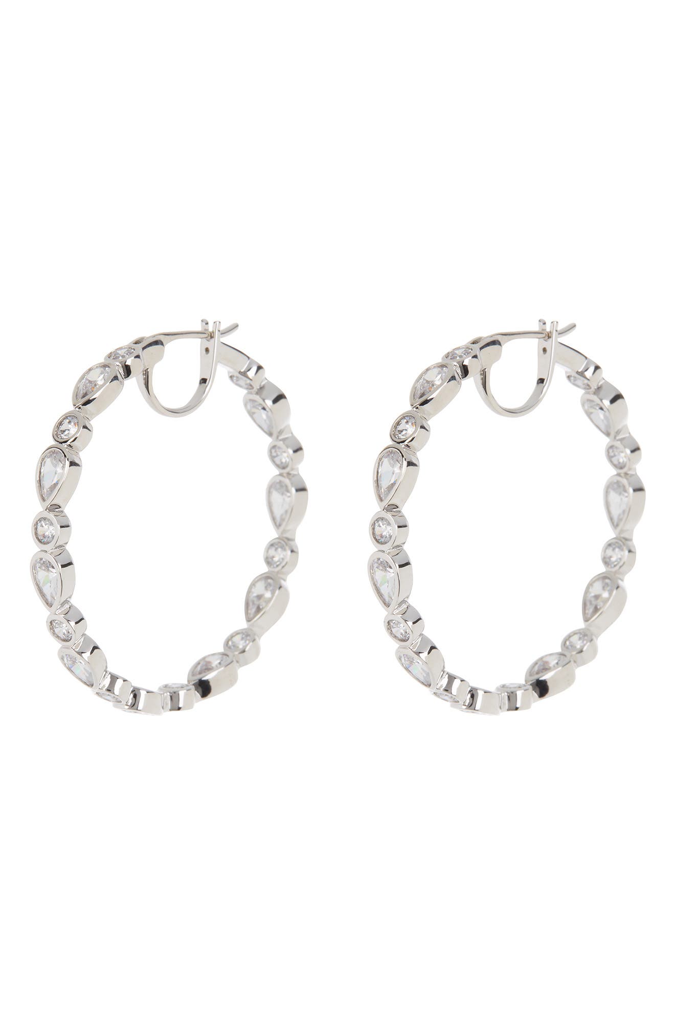Nadri Coco Cubic Zirconia Inside Out Hoop Earrings | Nordstromrack