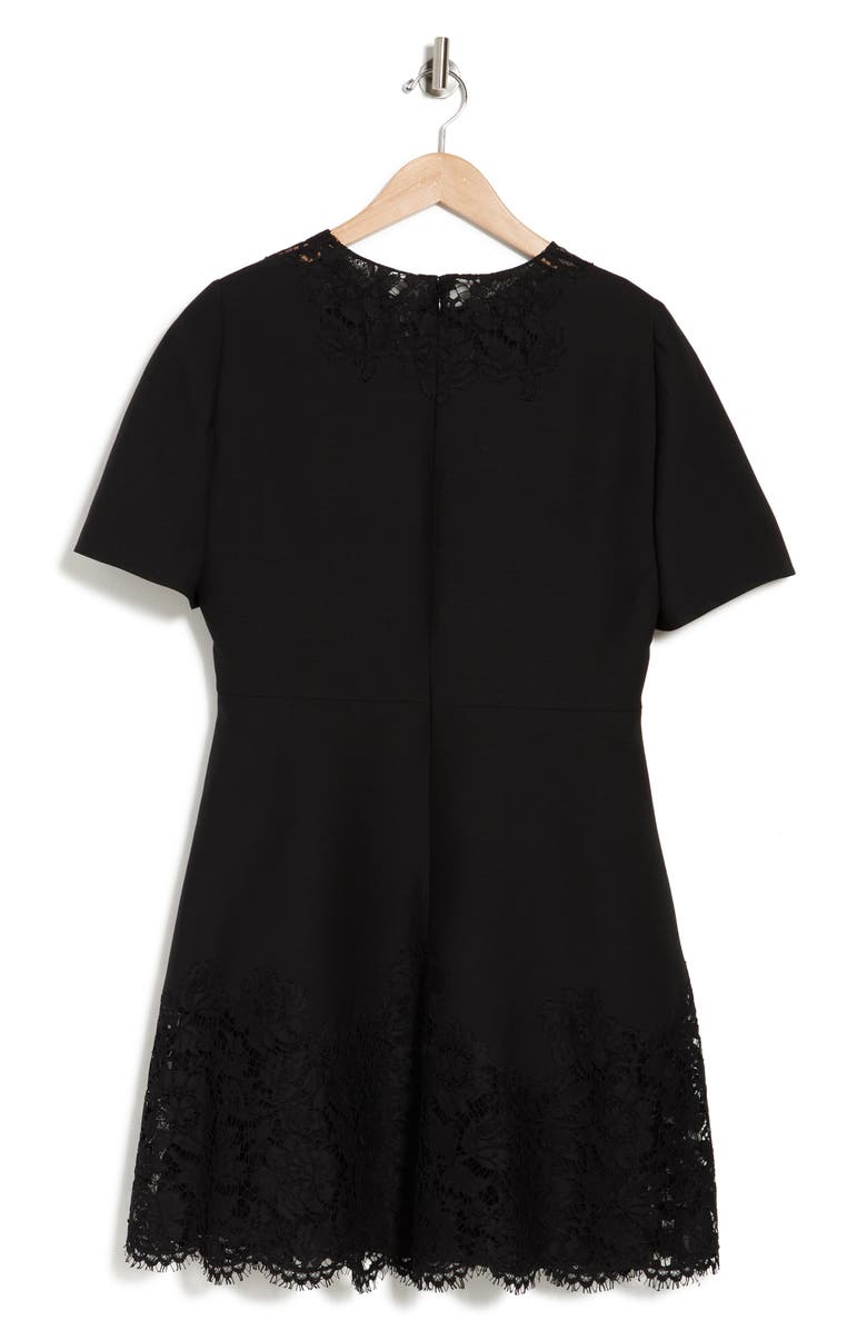 Valentino Scoop Neck Short Sleeve Lace Trim Dress | Nordstromrack