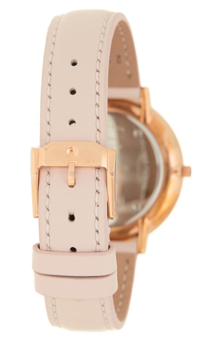 Movado Ultra Slim 2-Hand Quartz Leather Strap Watch, 40mm | Nordstromrack