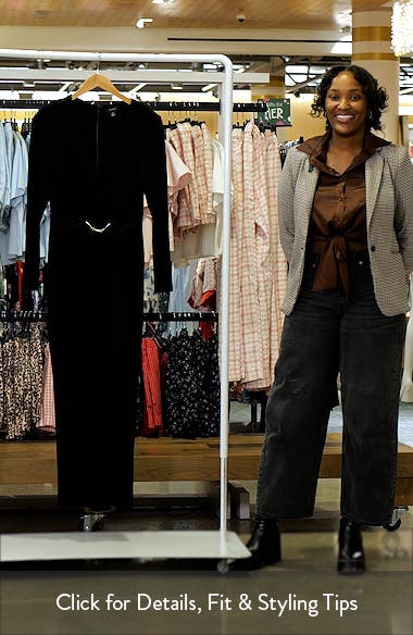 Halogen® Wrap Front Long Sleeve Maxi Dress | Nordstrom