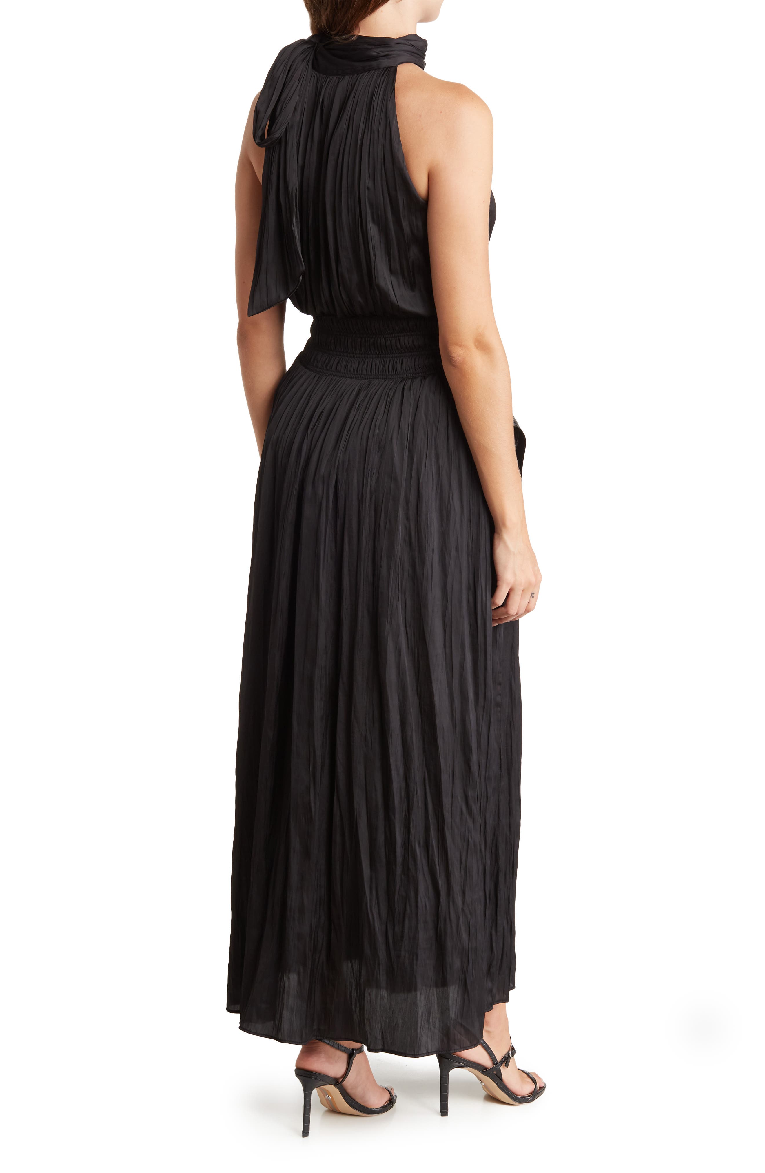 BCBGMAXAZRIA Tie Neck Day Maxi Dress | Nordstromrack