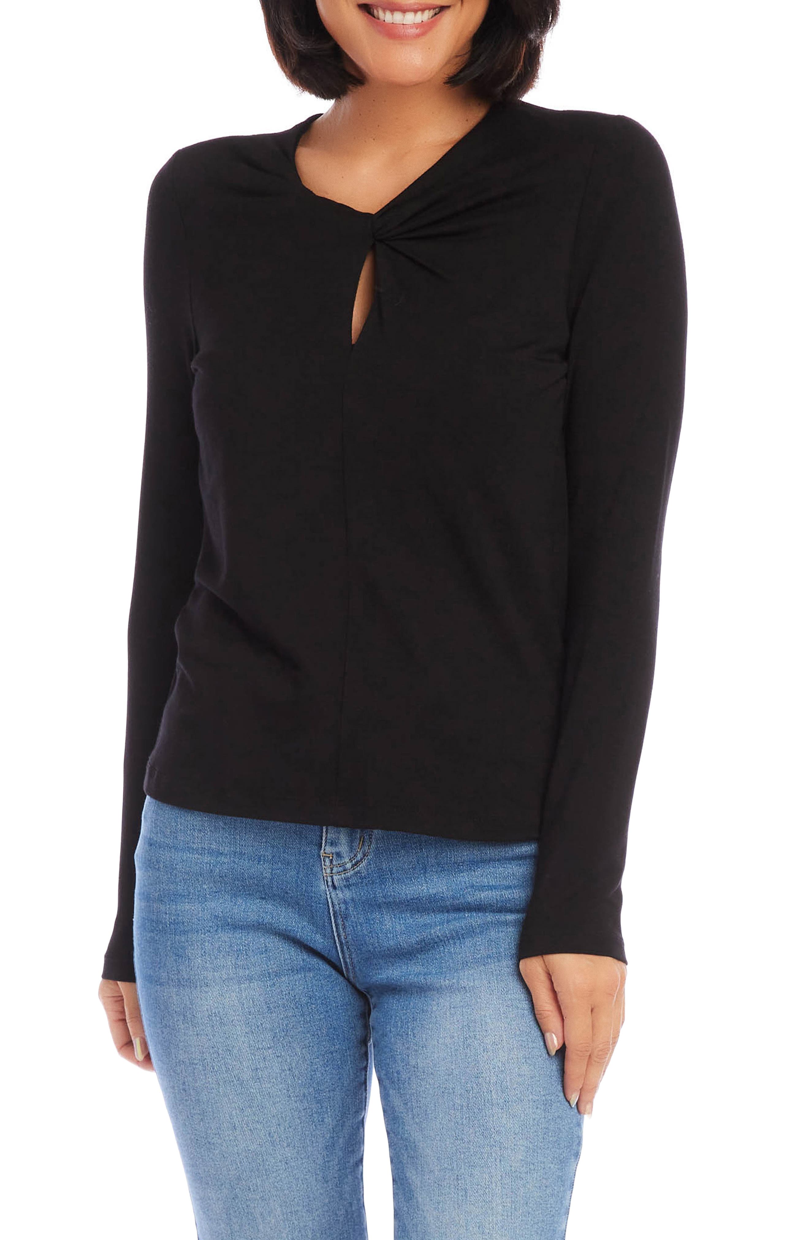 Karen Kane Twist Keyhole Neck Top | Nordstromrack