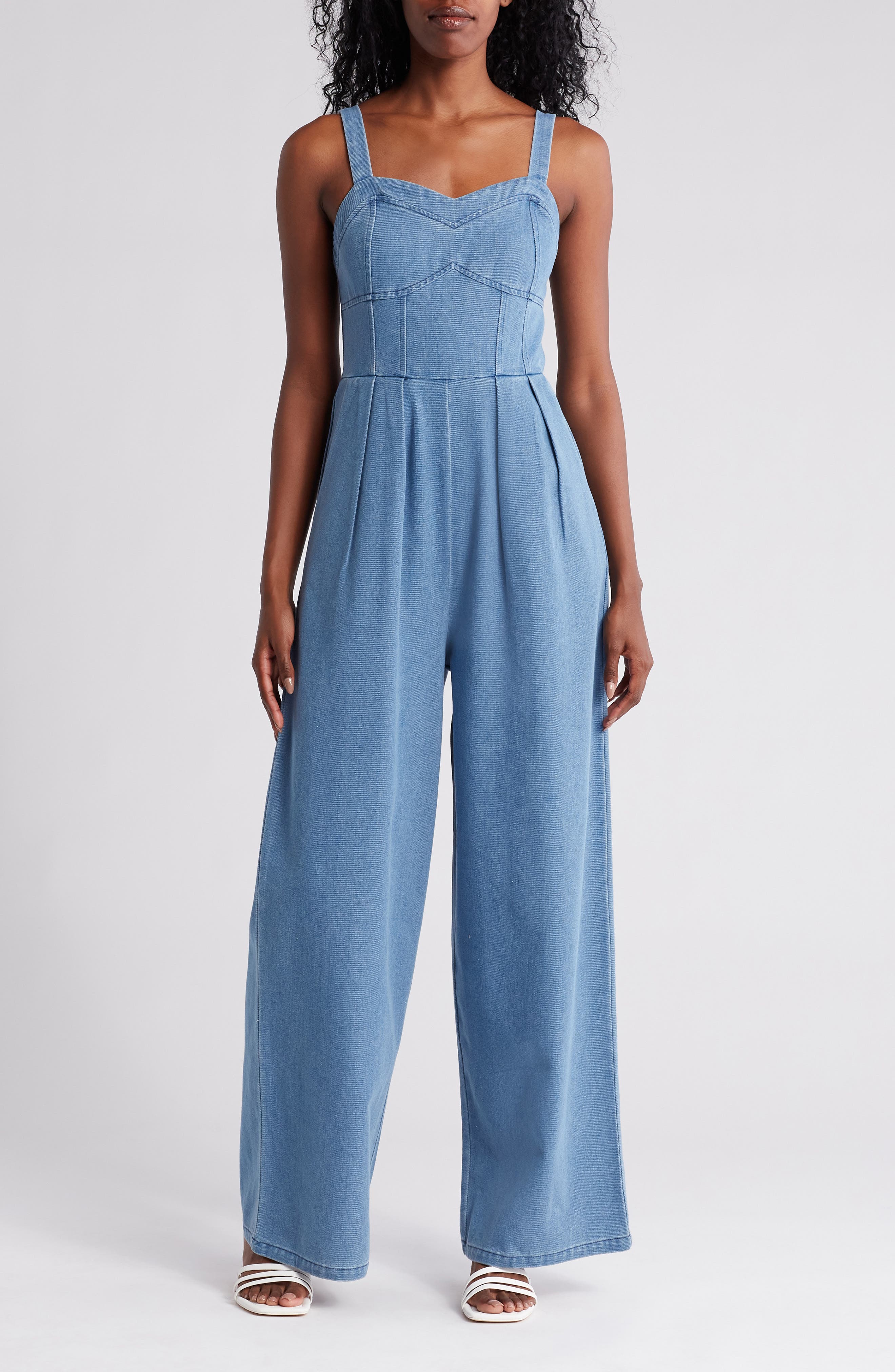LUMIERE Sleeveless Denim Jumpsuit | Nordstromrack