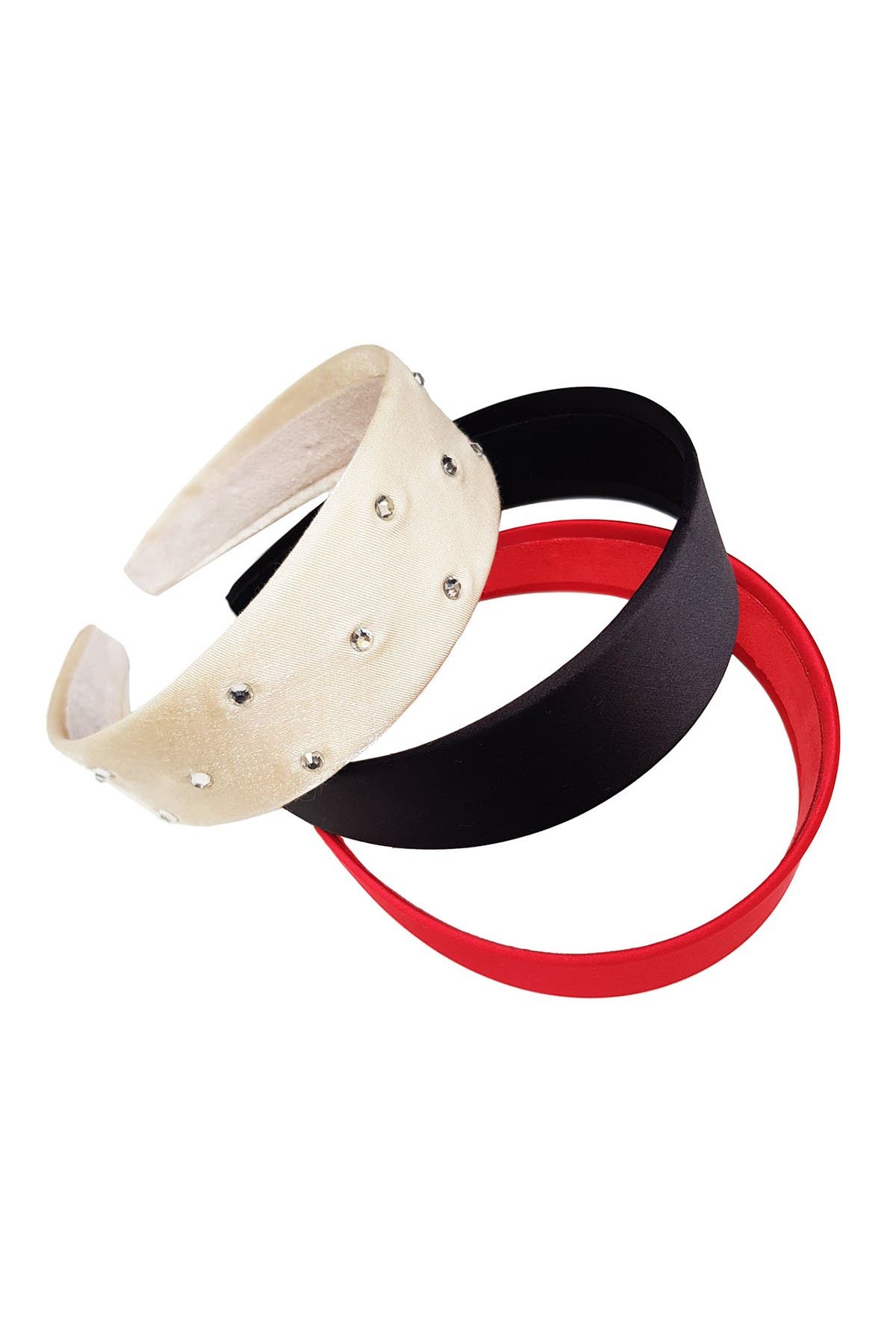 Berry Flat Satin Headbands - Pack of 3 | Nordstromrack