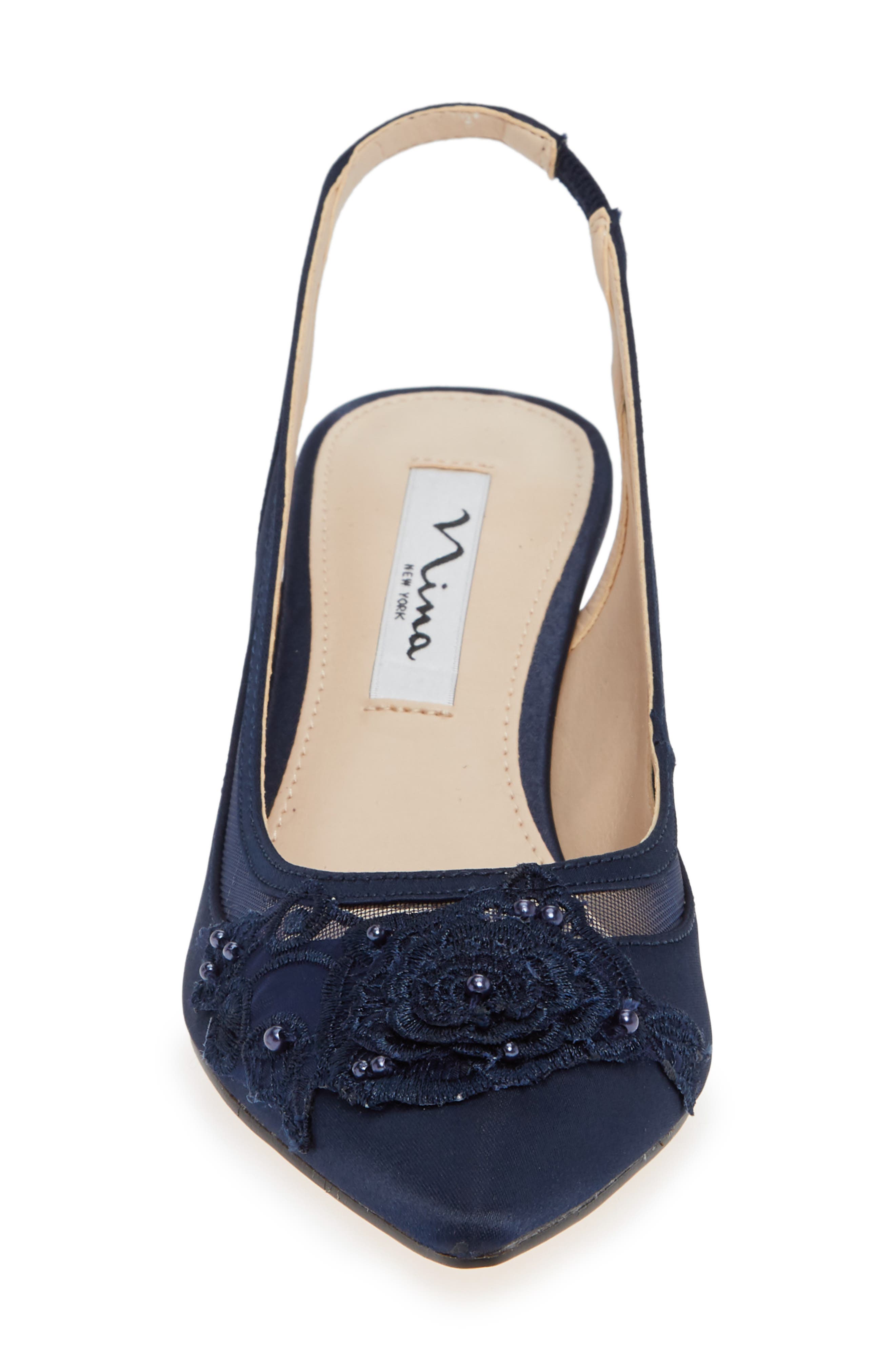 Nina Taela Floral Embellished Slingback Pump (Women) | Nordstromrack