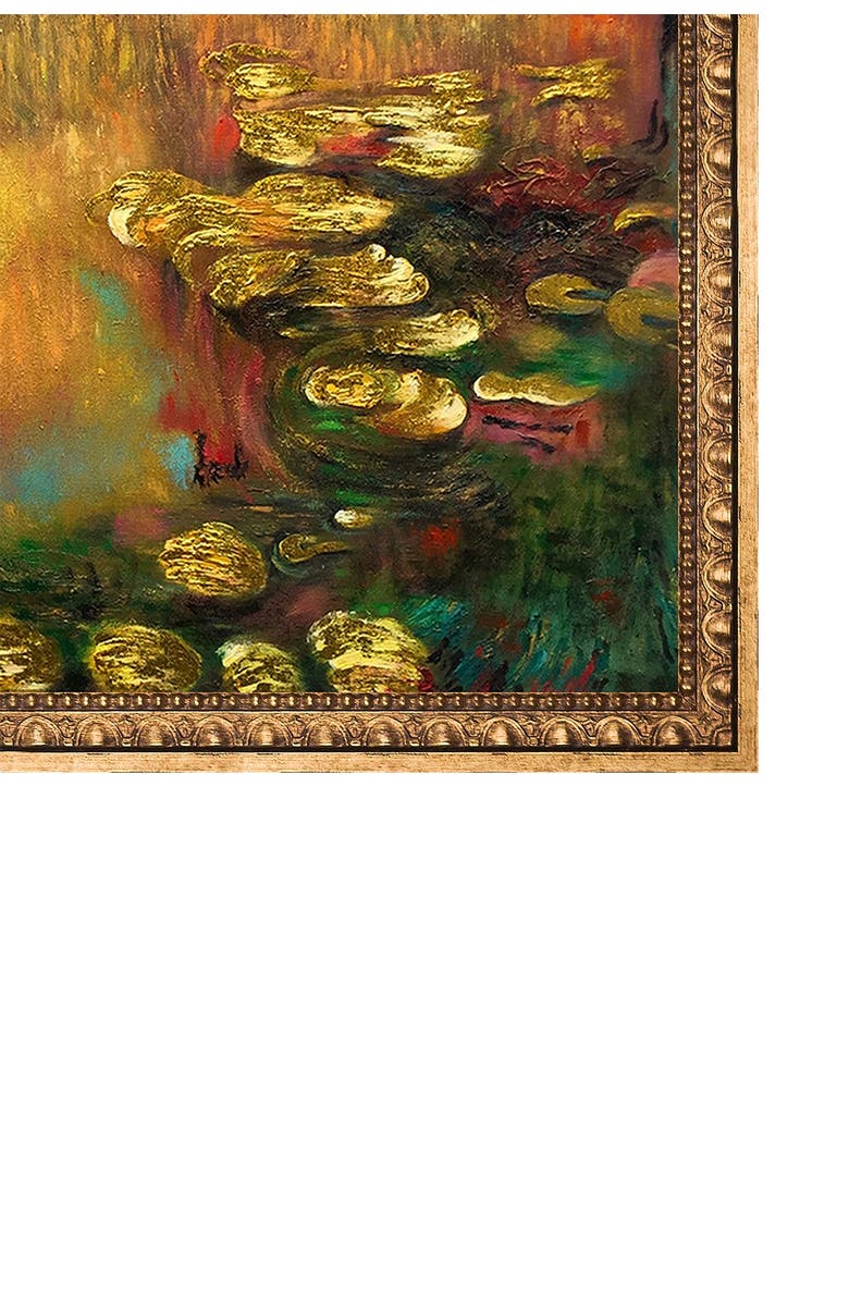 OVERSTOCK ART Water Lilies (Luxury Line) by Claude Monet Framed Canvas ...