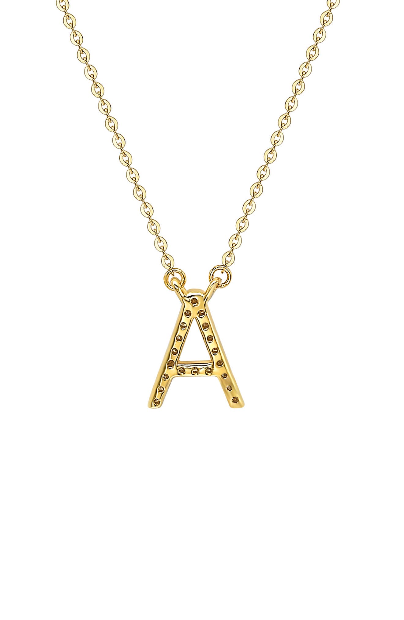 SUZY LEVIAN 14K Gold & Diamond Initial Pendant Necklace - 0.10ctw ...