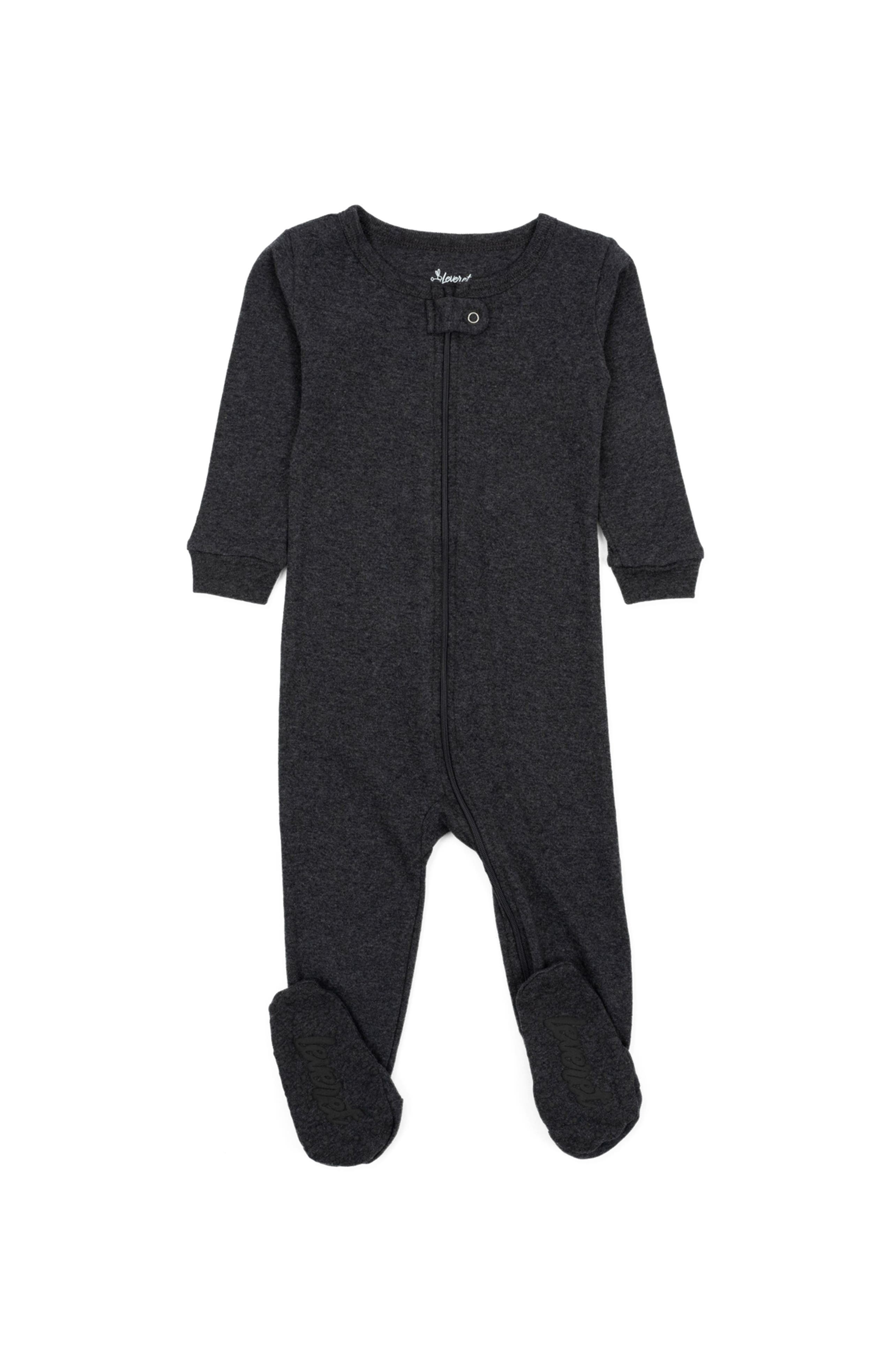 Leveret Footed Cotton Pajamas Matching Family Coordinated Solid Colors ...