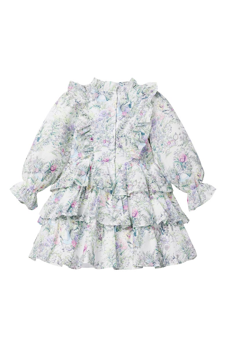 Janie and Jack x Disney Kids' Alice in Wonderland Long Sleeve Ruffle ...