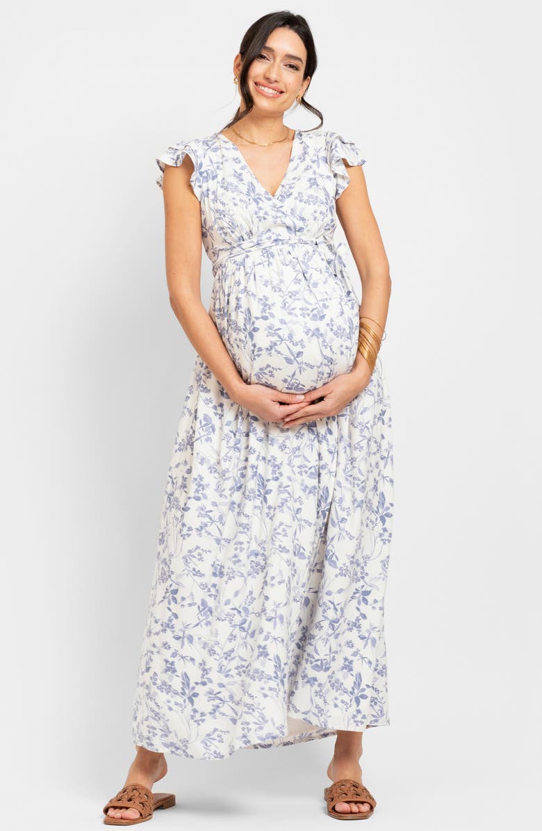 Seraphine Floral Wrap Maternity Dress | Nordstrom