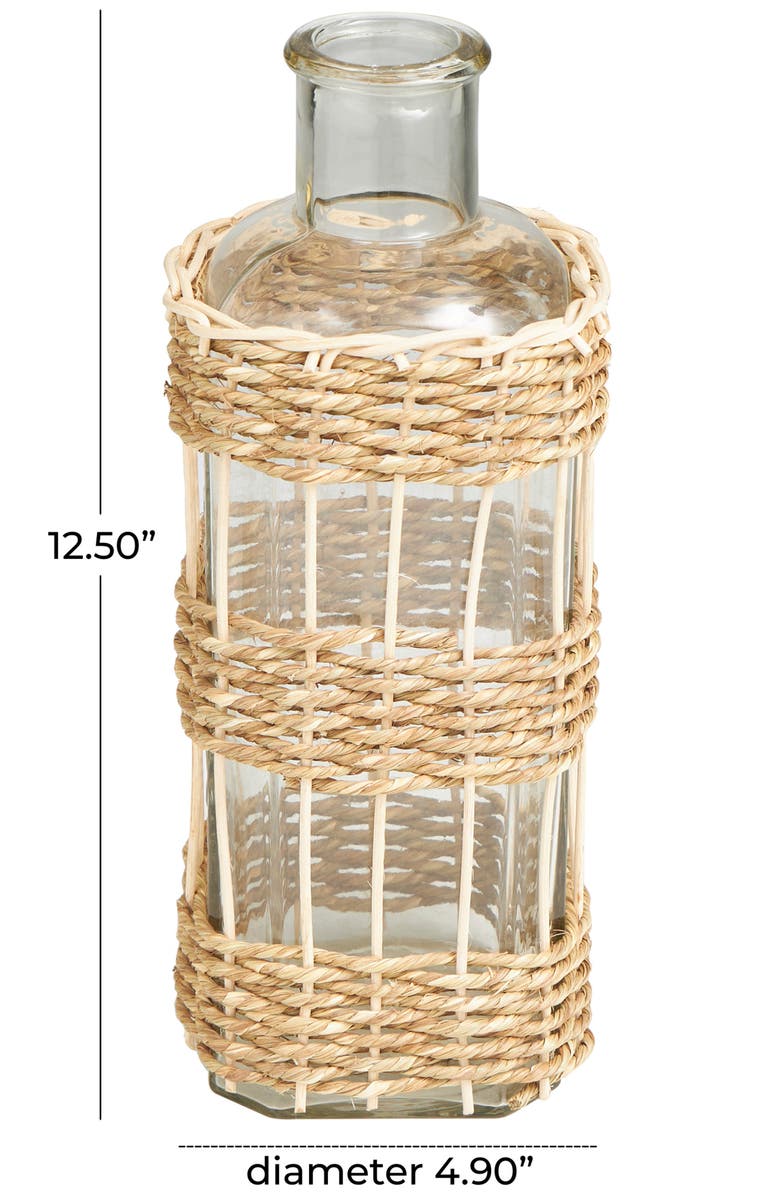 GINGER BIRCH STUDIO Rattan Glass Vase | Nordstromrack