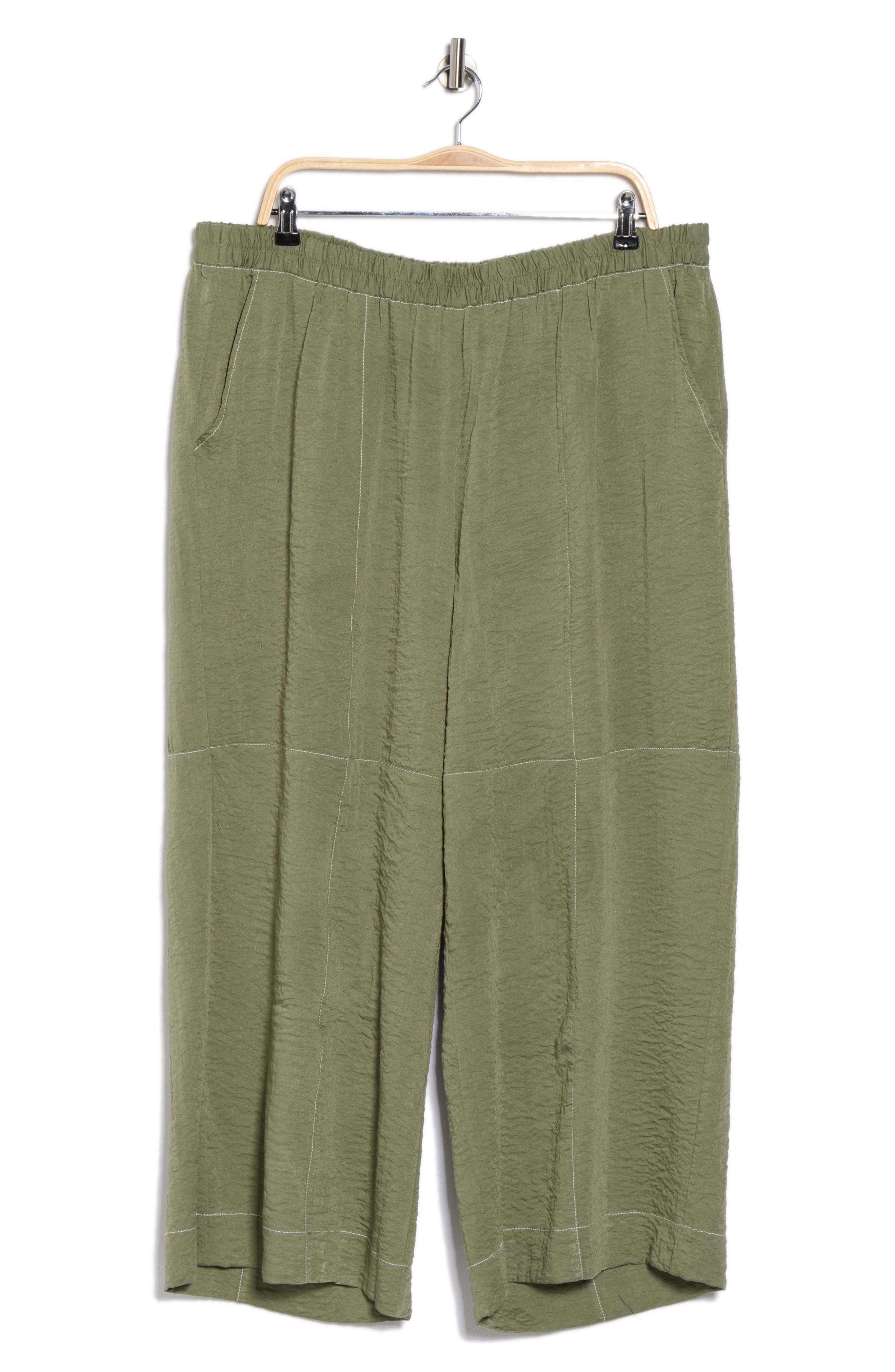 Adrianna Papell Crinkled Topstitched Pants | Nordstromrack