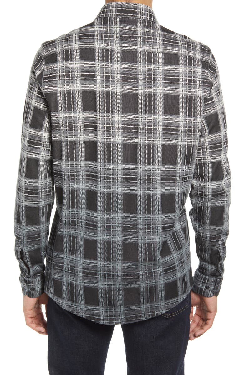 Stone Rose Plaid Dip Dye Knit Button-Up Shirt | Nordstromrack