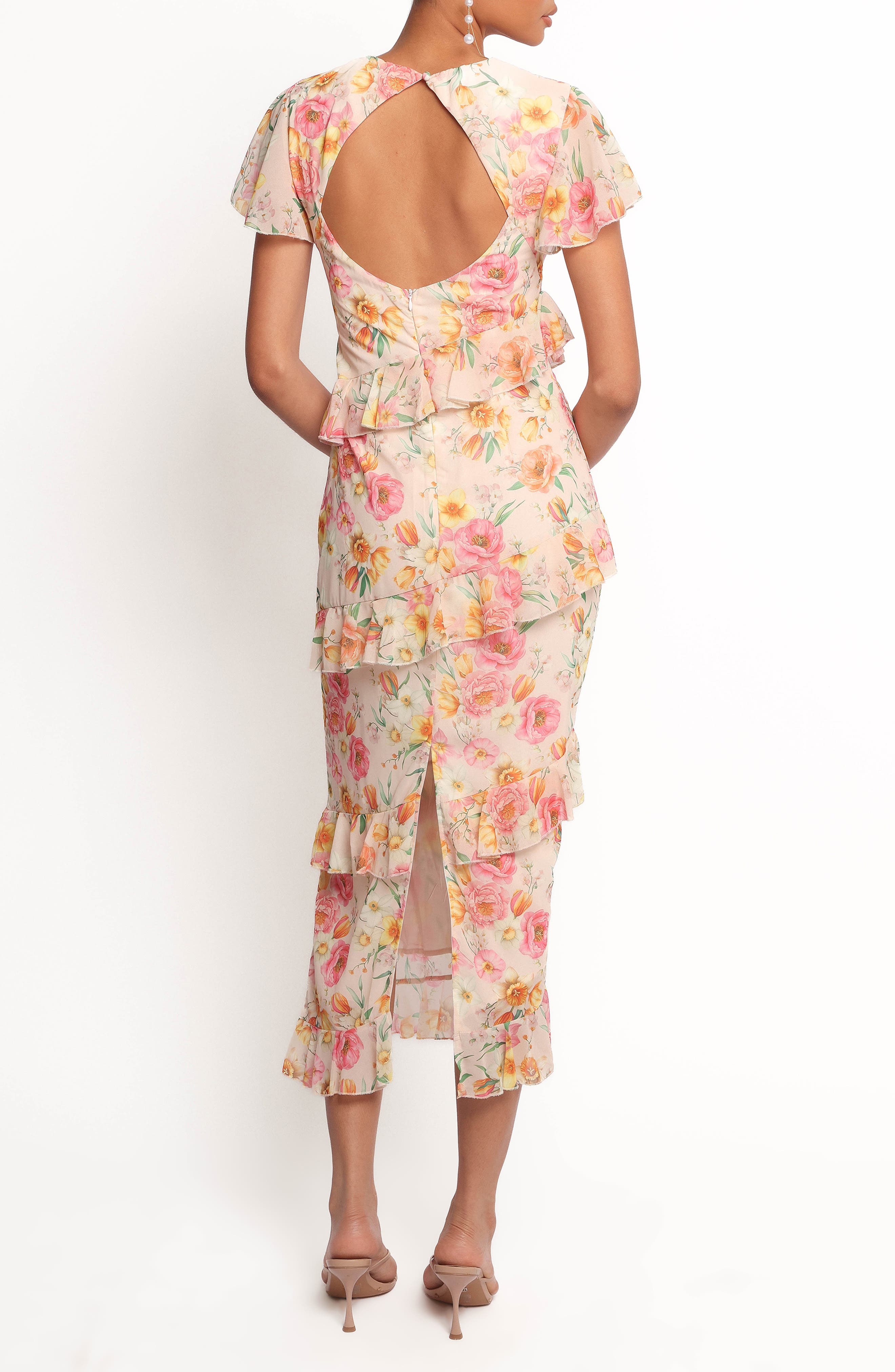Petal & Pup Leila Peony Flutter Sleeve Cocktail Dress | Nordstromrack