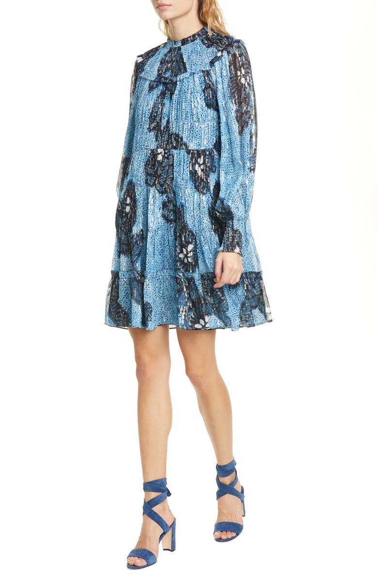 Ulla Johnson Emmeline Long Sleeve Silk Blend Minidress | Nordstromrack