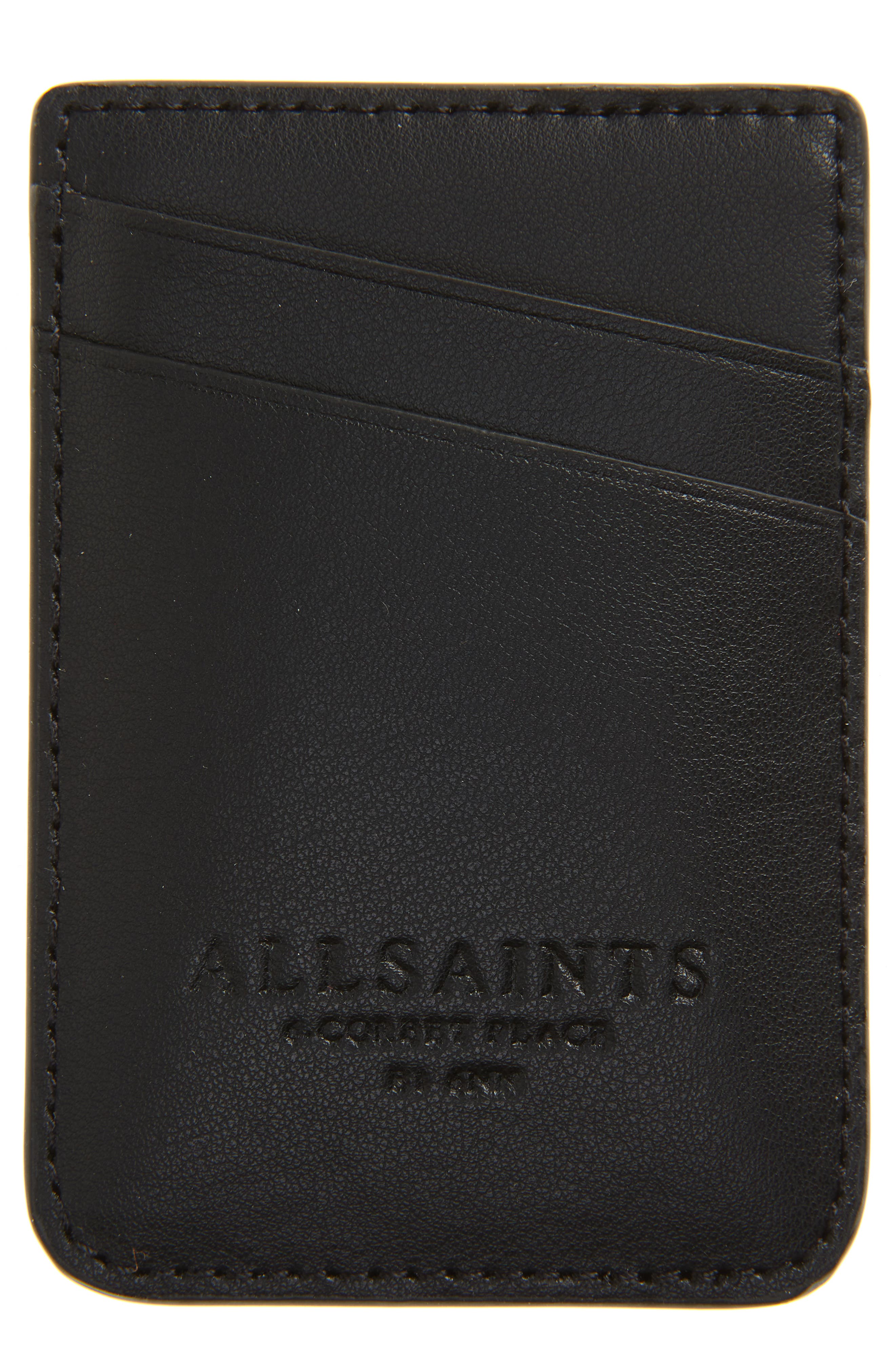 AllSaints Callie Leather Card Case | Nordstromrack