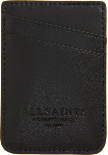 AllSaints Callie Leather Card Case | Nordstromrack