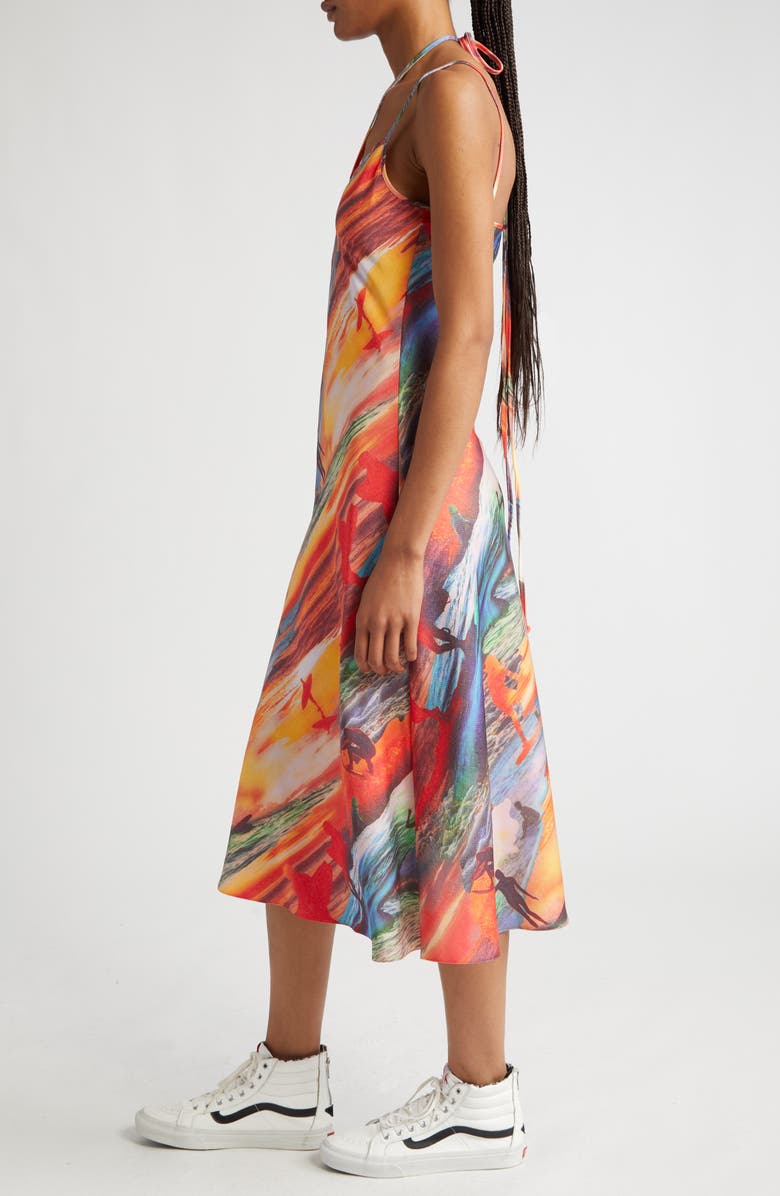 ERL Surf Print Mesh Halter Dress | Nordstromrack
