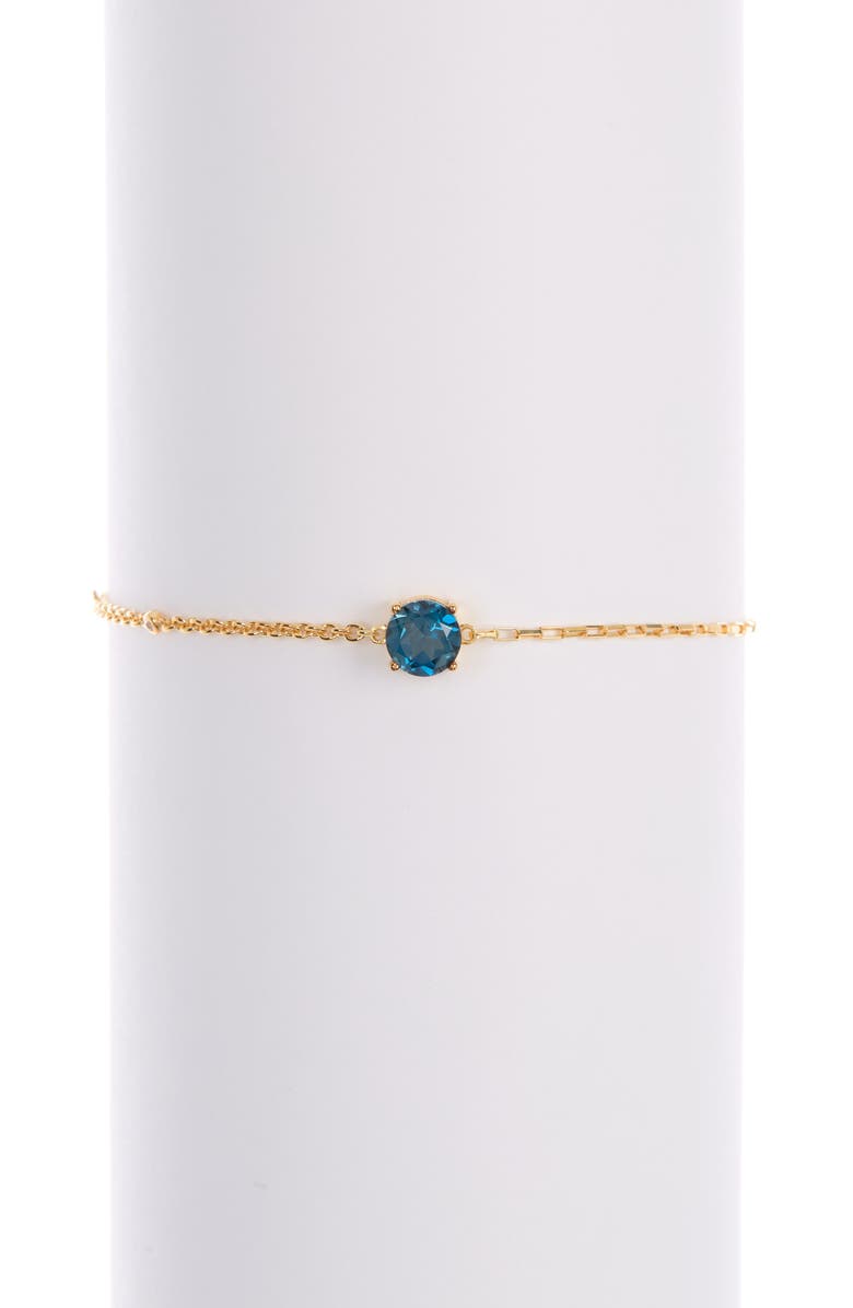 PAIGE NOVICK 14K Yellow Gold Plated Sterling Silver Blue Topaz Bracelet ...
