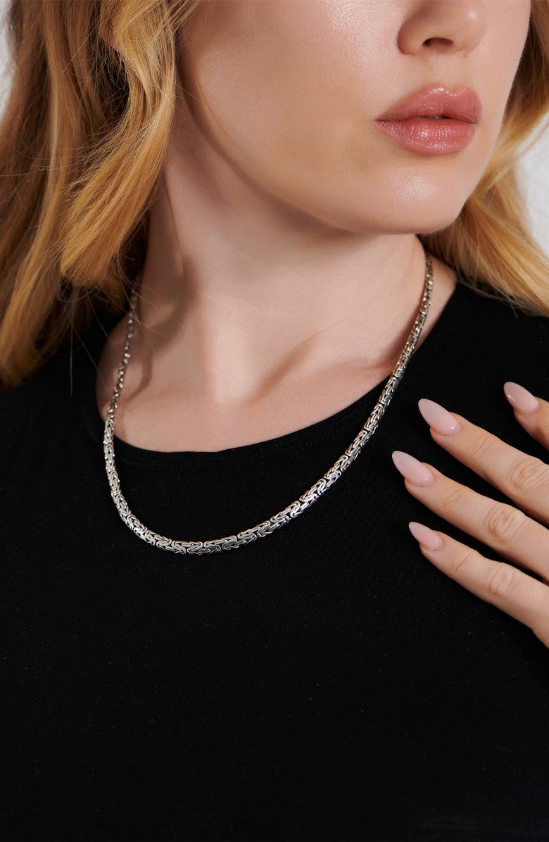 DEVATA Gender Inclusive Sterling Silver Borobudur Oval 5mm Chain ...