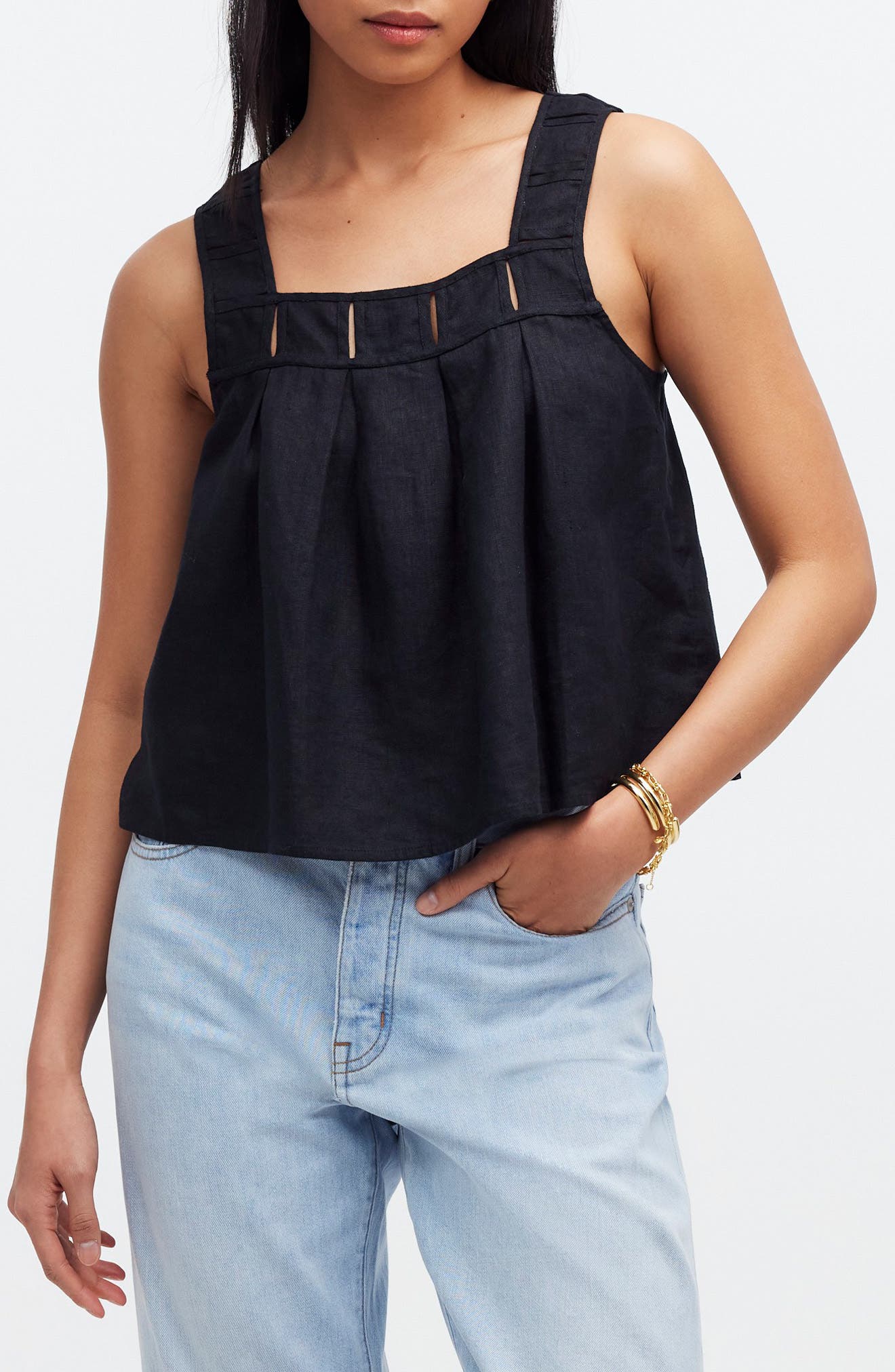 Madewell A-Line Linen Top (Women) | Nordstromrack
