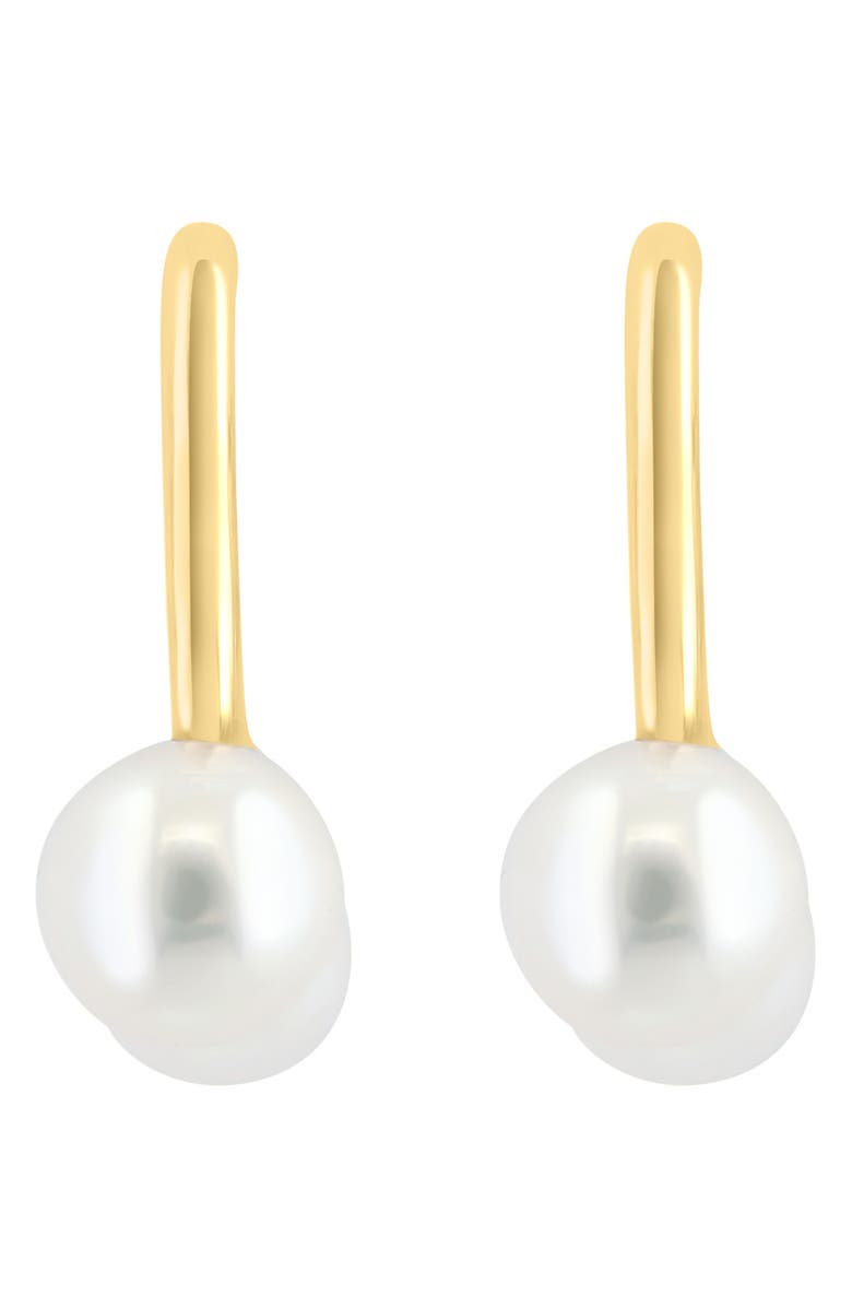 EFFY 14K Yellow Gold Freshwater Pearl Hoop Earrings | Nordstromrack