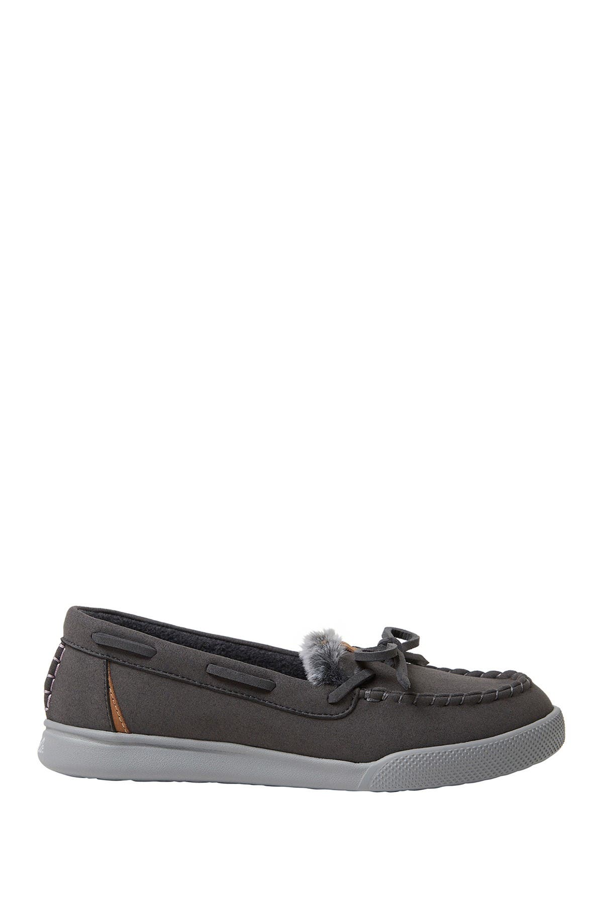 SUPPLY CO BY DEARFOAMS Robin Ultrasuede Faux Fur Trim Moccasin (Women ...