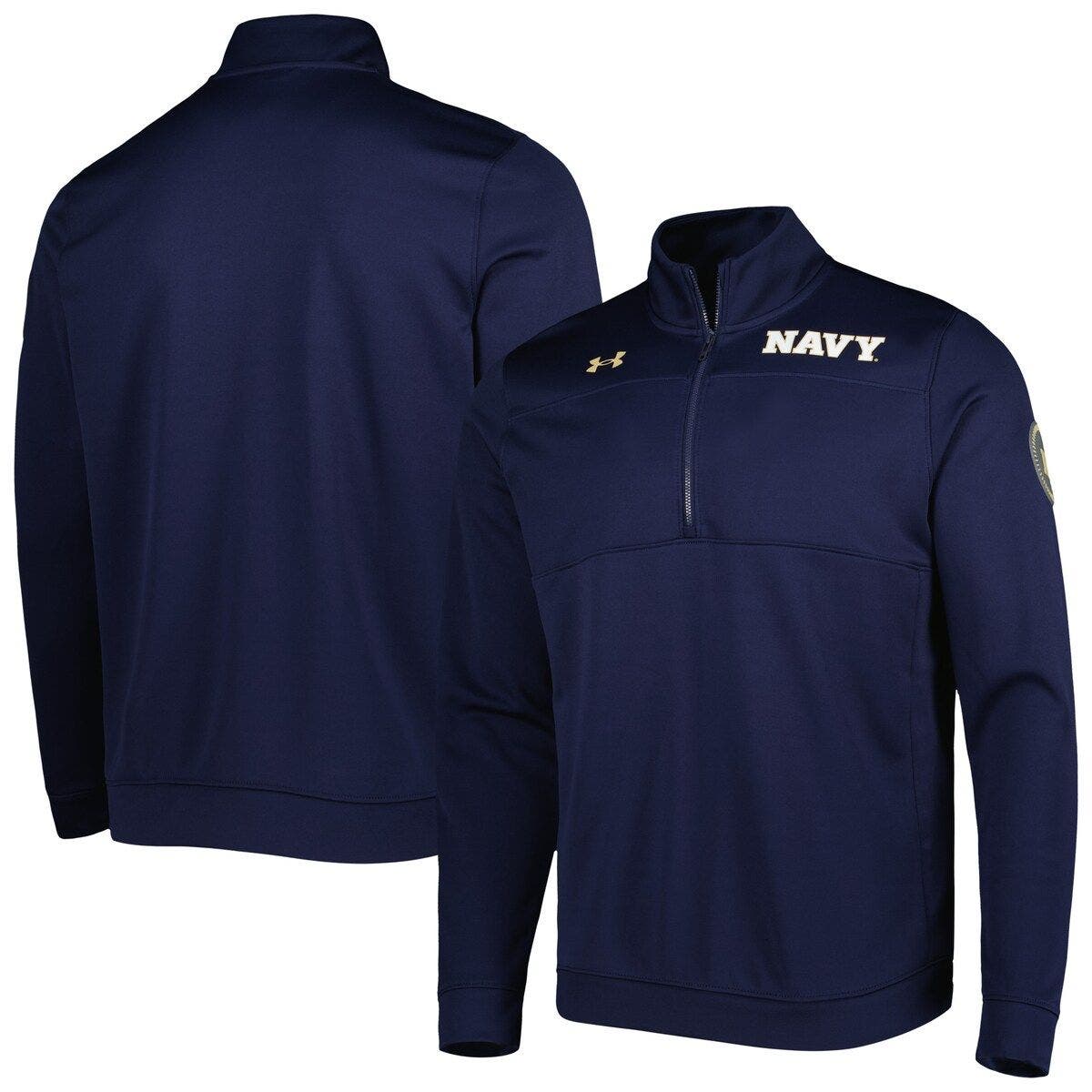 Under Armour Men's Under Armour Navy Navy Midshipmen Universal Mock ...