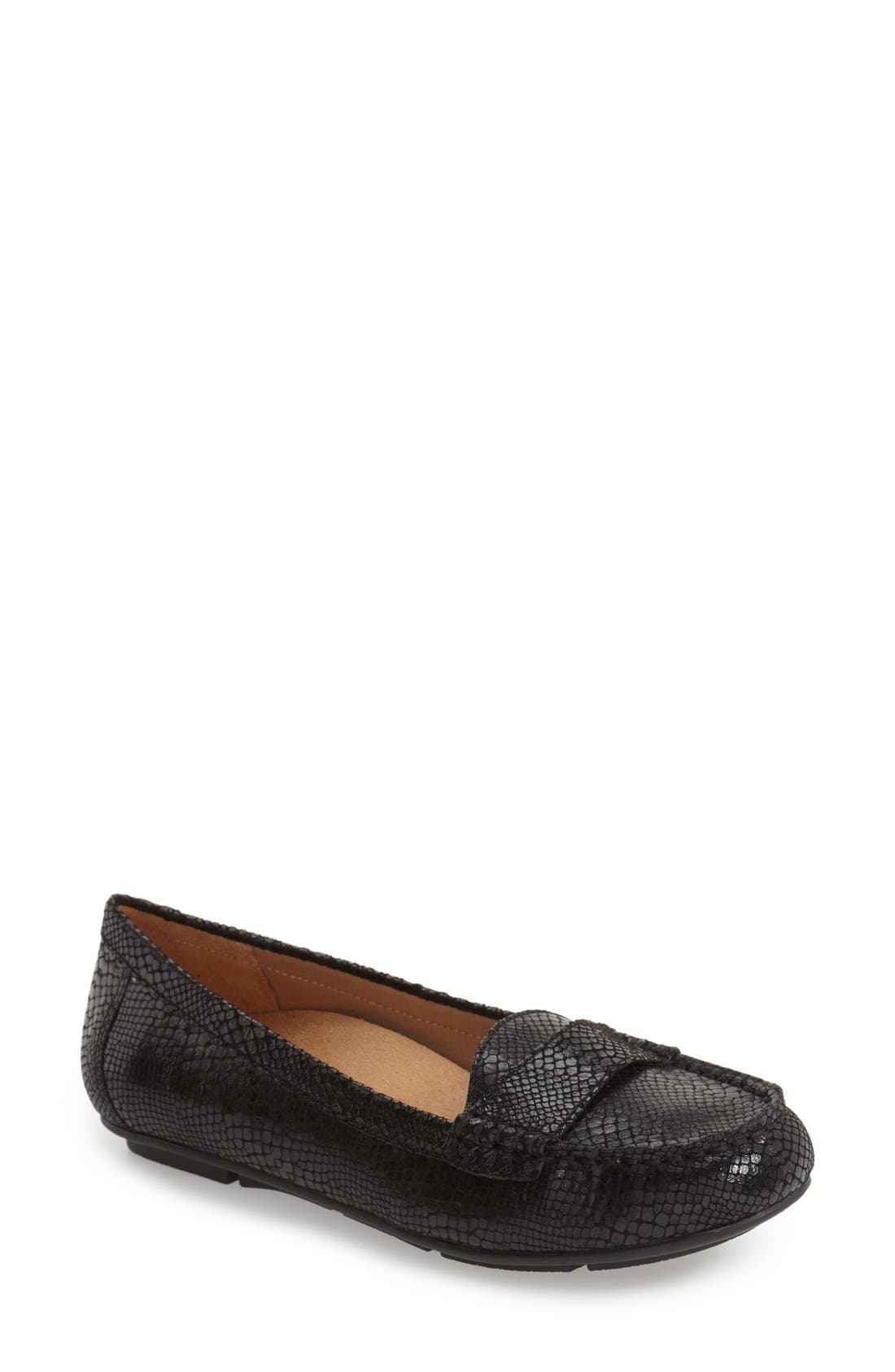VIONIC WITH ORTHAHEEL Vionic 'Larrun' Animal Print Loafer Flat (Women ...